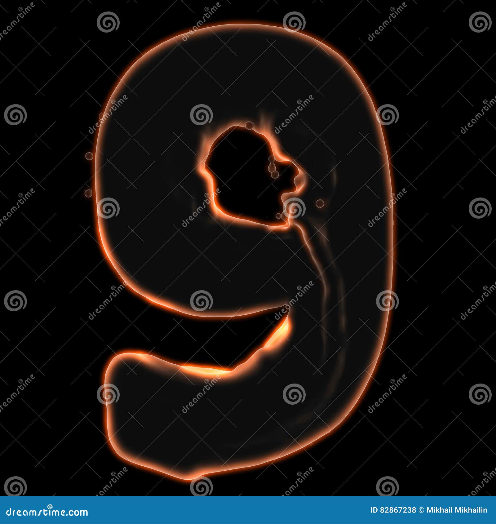 Number 9 Fiery Border Stock Illustrations – 2 Number 9 Fiery Border ...