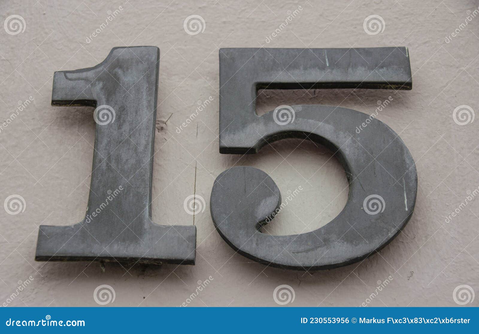 The number fifteen-15 stock photo. Image of close, metal - 230553956