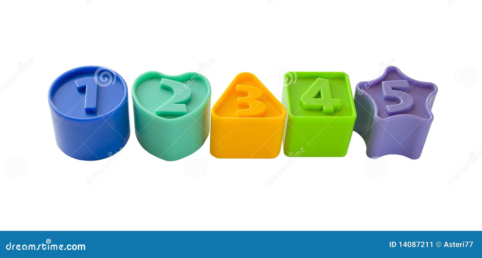 Number of Figures with Numbers from One To Five Stock Image - Image of ...