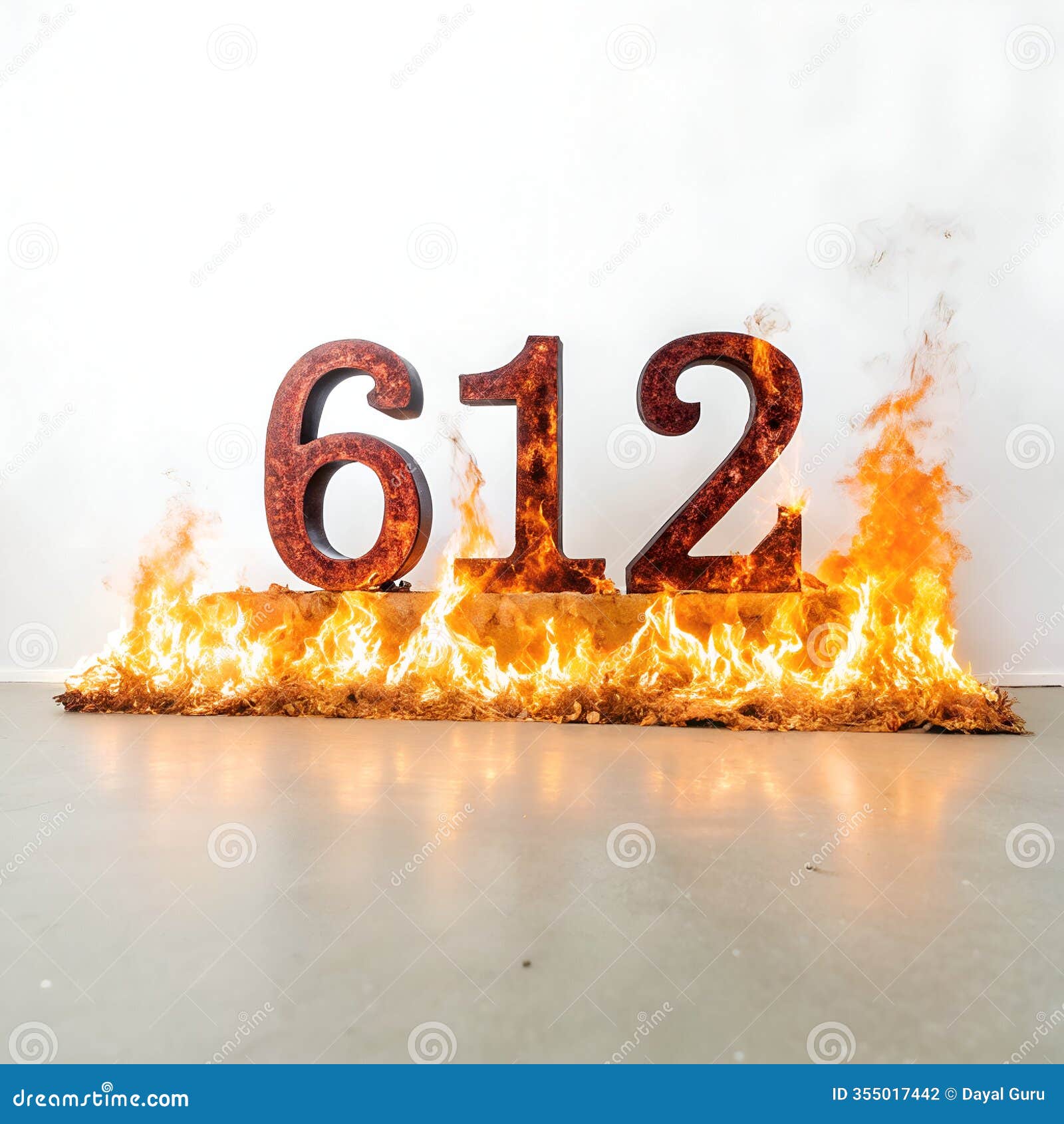 Number 2 Fire Flames Isolated on White Background Stock Photo - Image ...