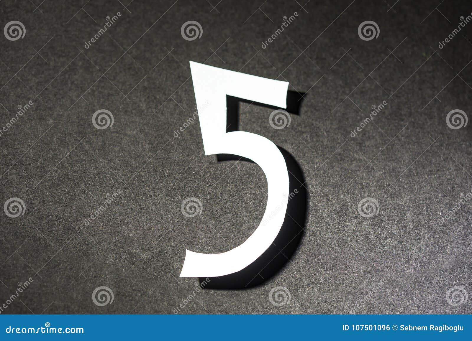 Number Five on the Black Background Stock Photo - Image of number ...
