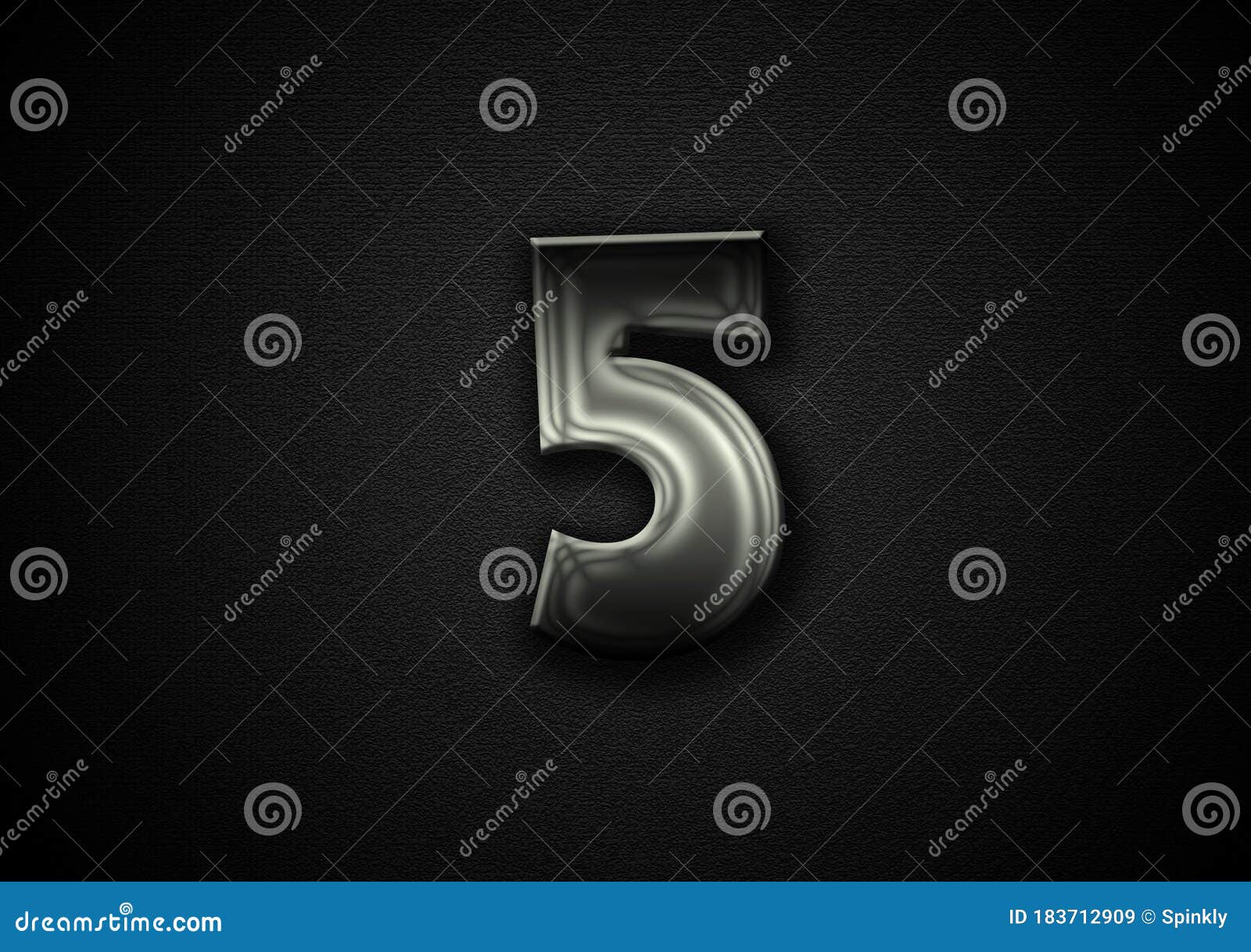 The Number Five in Black Textured Background Stock Illustration ...