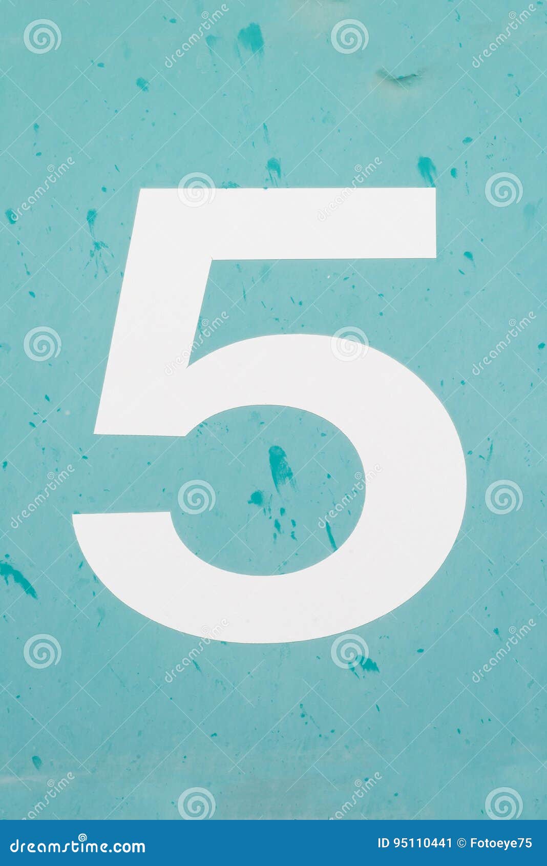 Number 5 Five Blue Old Metal Background Texture Stock Image - Image of ...