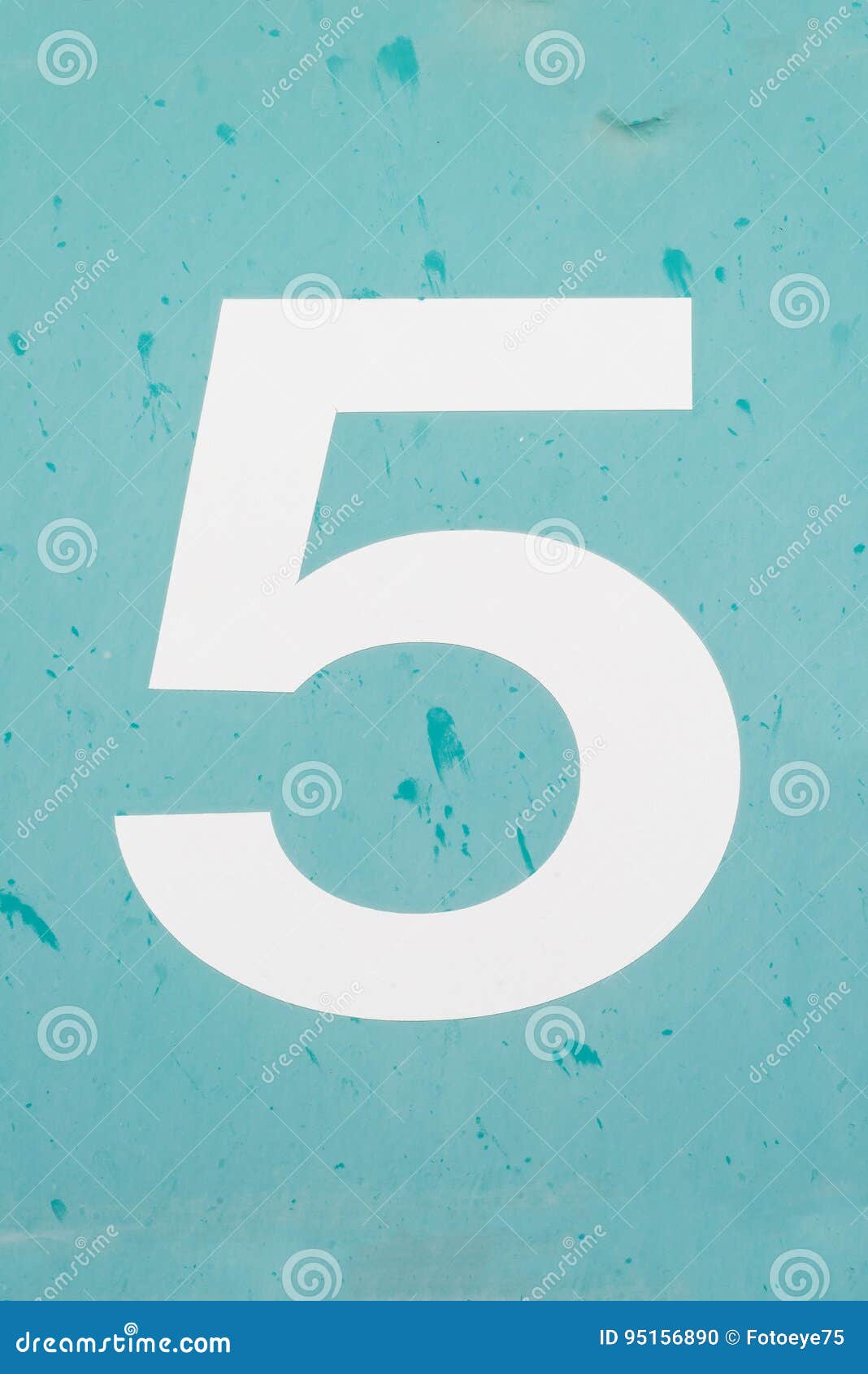 Number 5 Five Blue Old Metal Background Texture Stock Photo - Image of ...