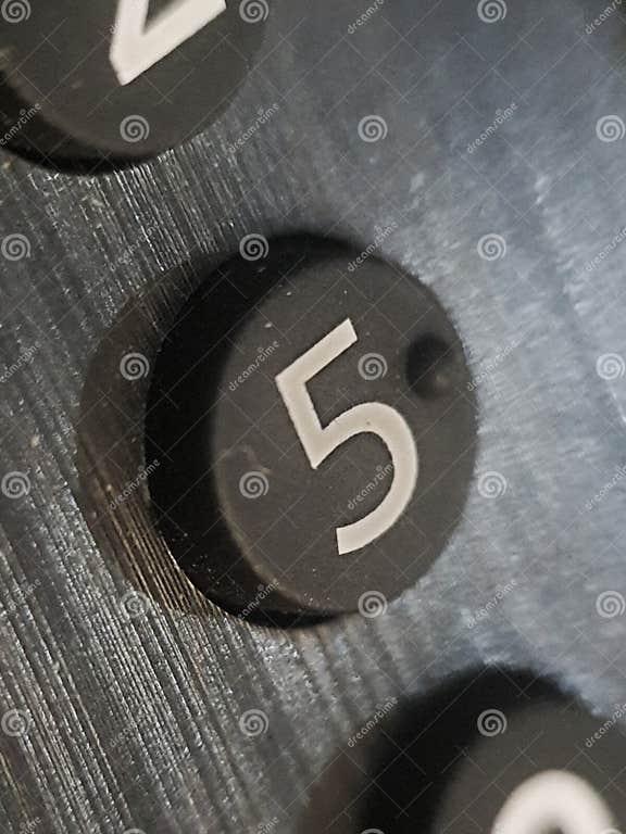 Number Five 5 Button on Remote Control Stock Photo - Image of button ...