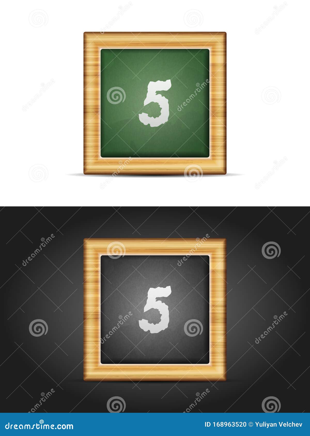 Number five on chalkboard stock vector. Illustration of letter - 168963520