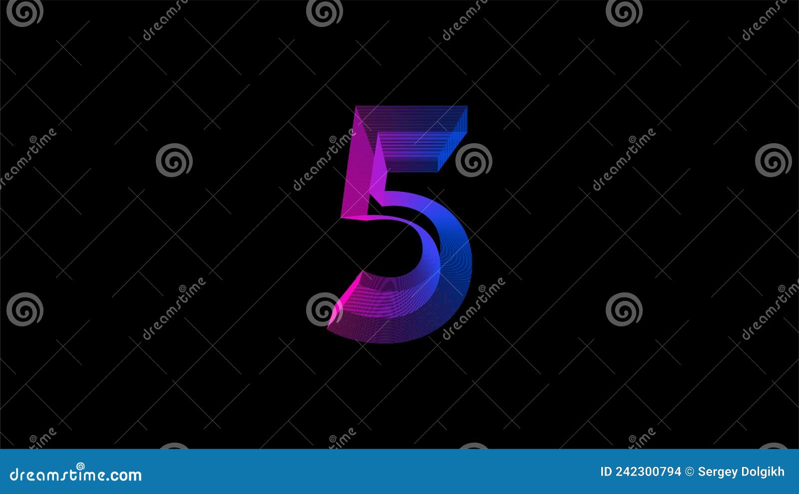 Five. Fifth Birthday. Colorful Unicorn Birthday Invitation. Baby Shower ...