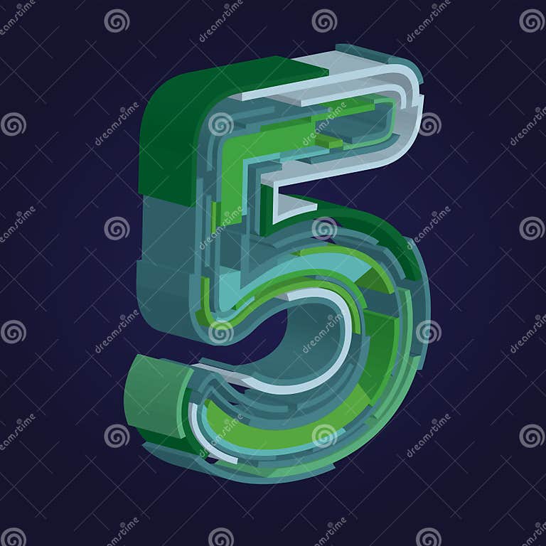 Number Five in Font/ Number Five Design Stock Vector - Illustration of ...