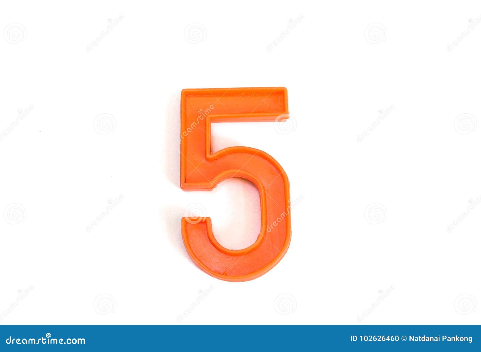 The Number Five Isolated on White Stock Photo - Image of graphic, fancy ...