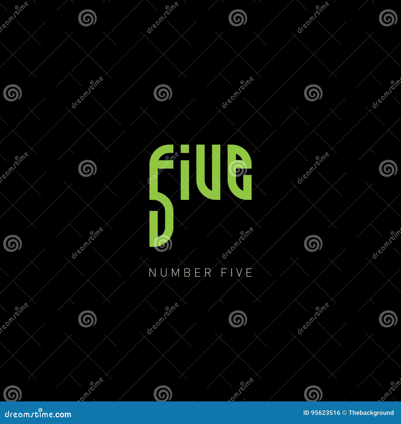 Number Five Logo. Vector Logotype with Number 5 Stock Vector ...