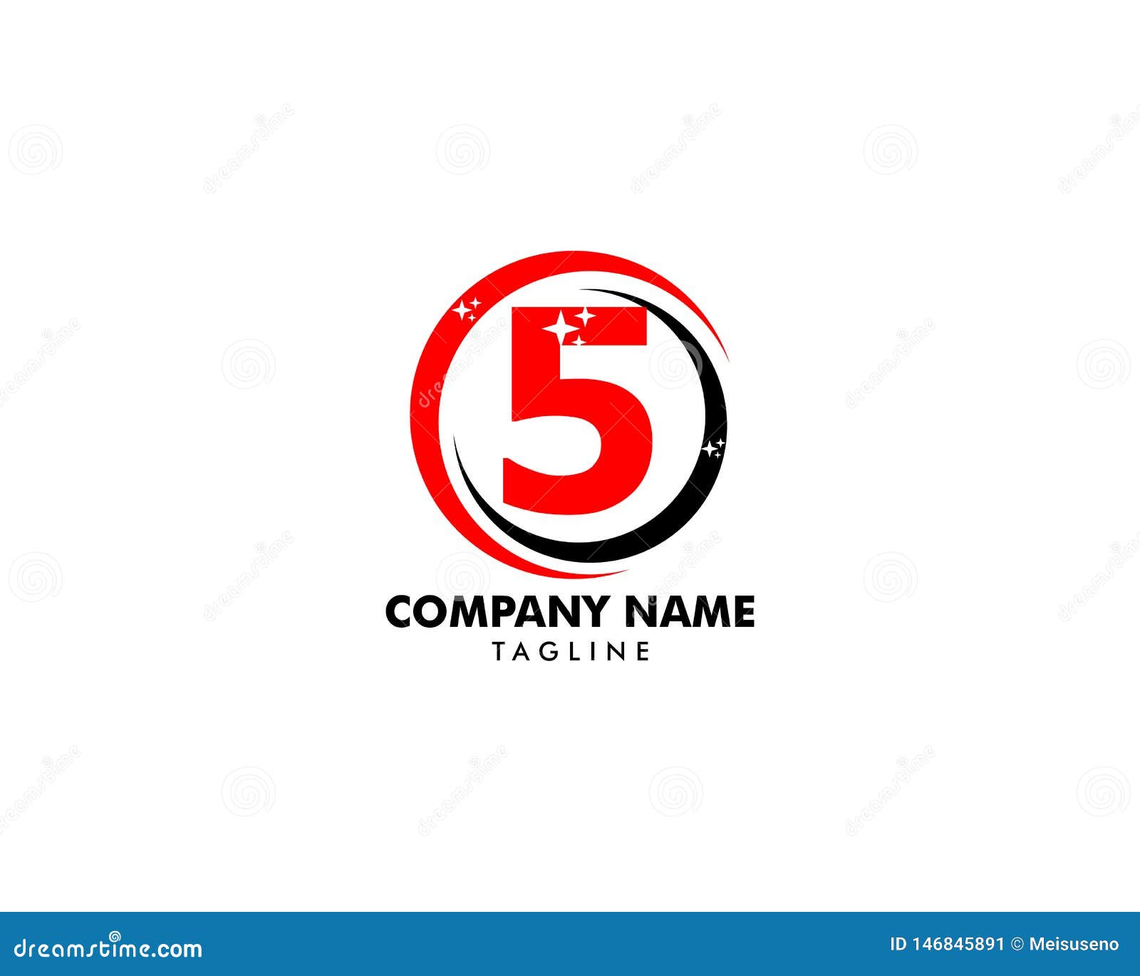 Number Five Logo, Logo 5 Vector Template Stock Vector - Illustration of ...