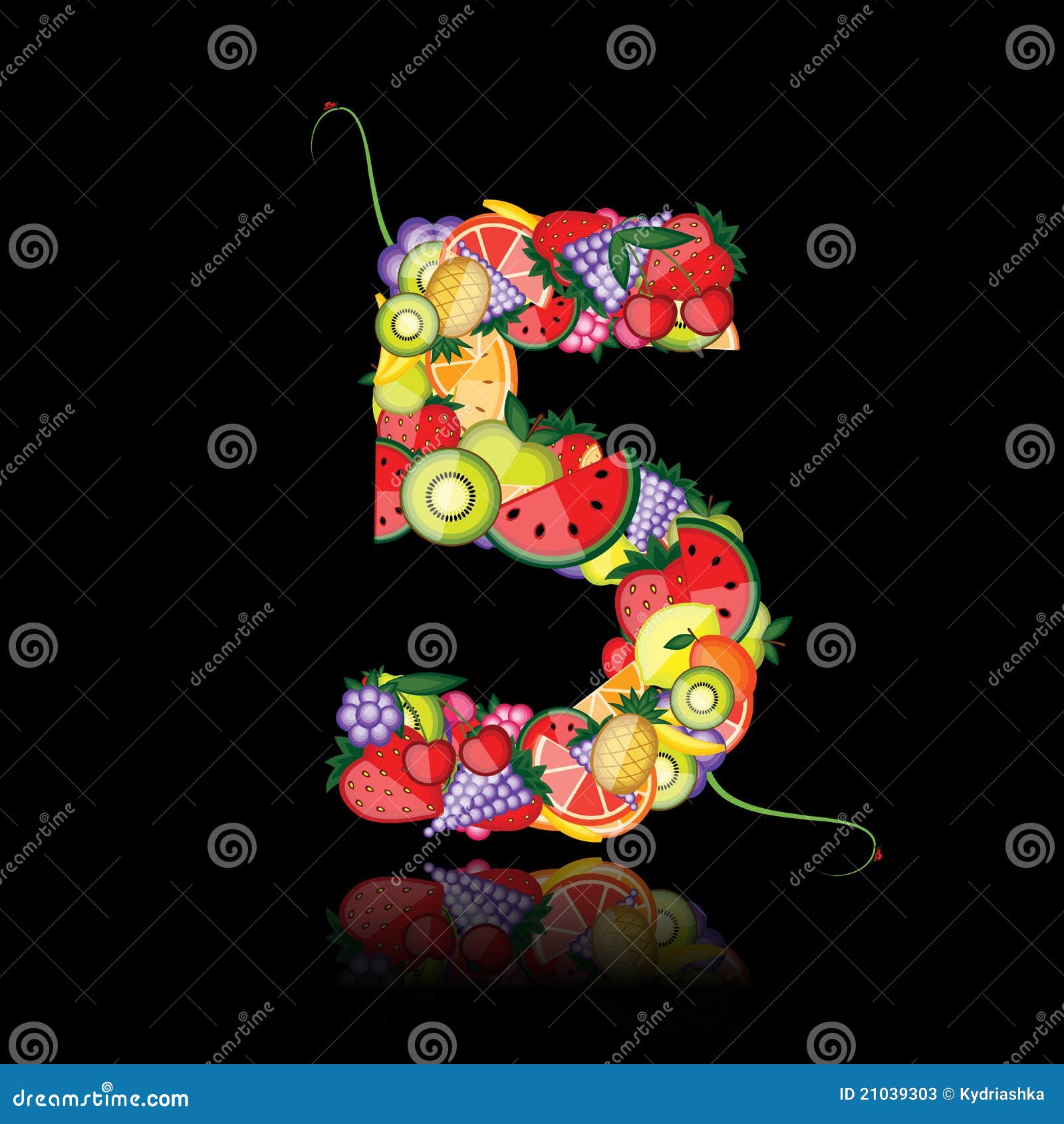 Number Five Letter S Cute Face Logo Vector | CartoonDealer.com #146298707