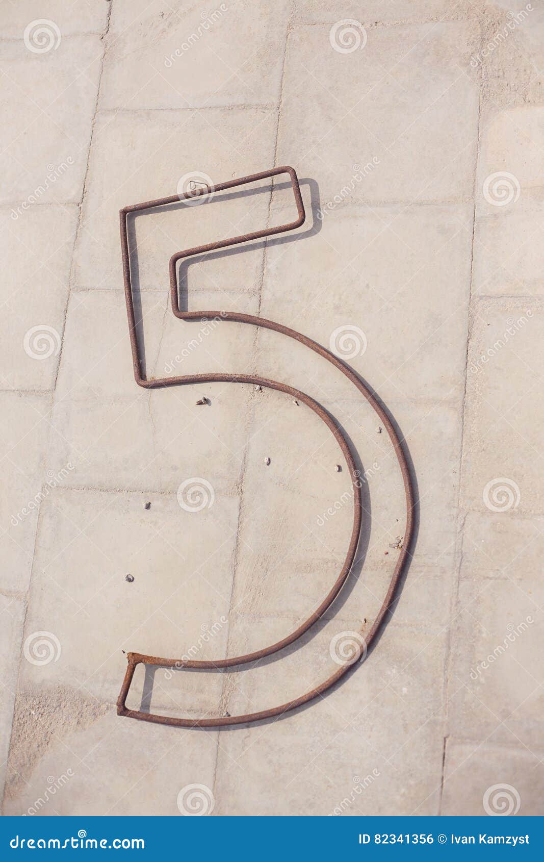 Number five metal figure stock photo. Image of outdoors - 82341356