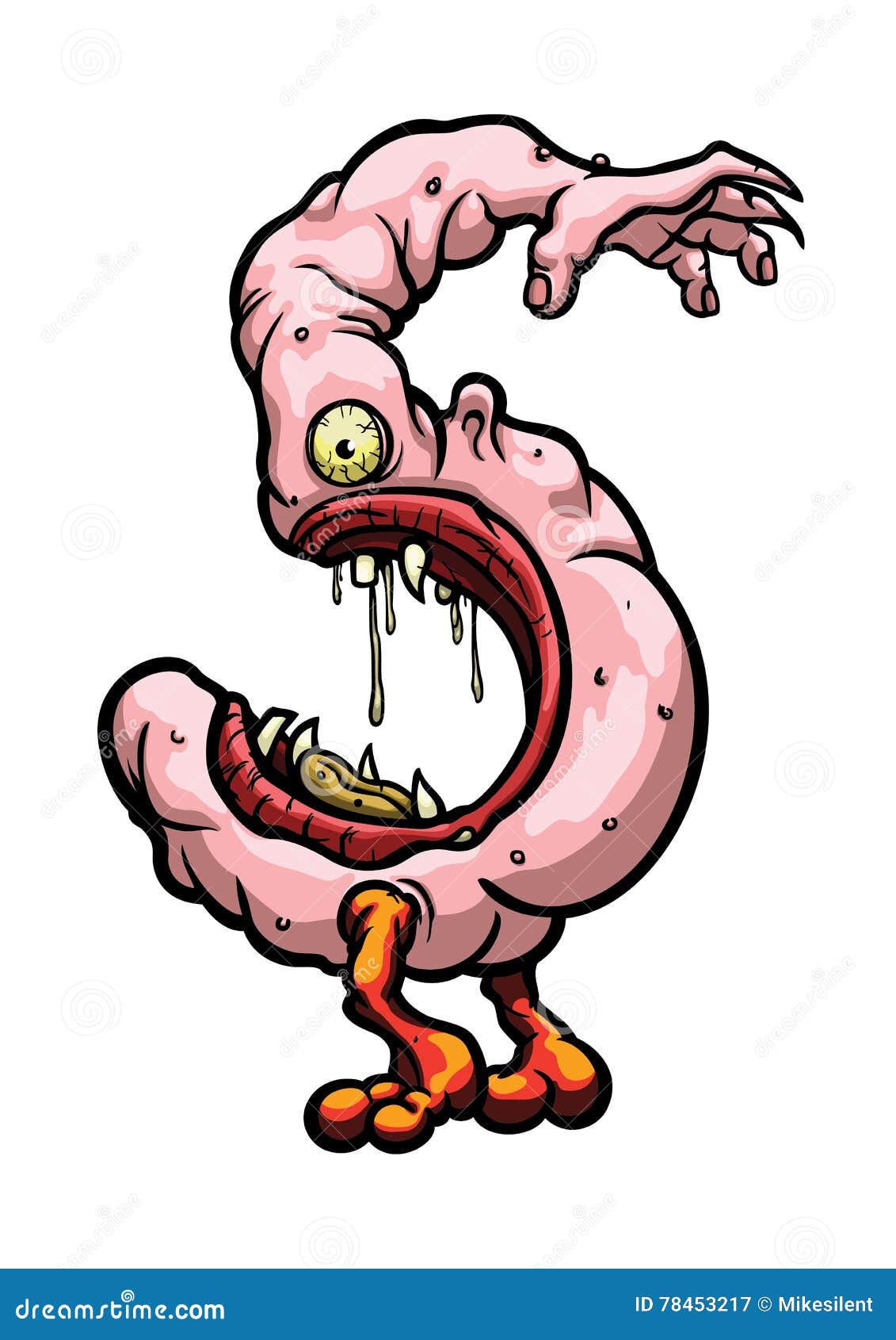 Number five monster stock illustration. Illustration of abstract - 78453217