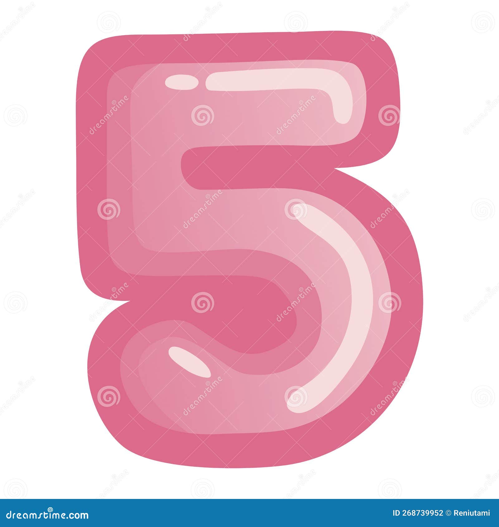 Number 5 Five Pink Bold Alphabet Vector Icon Stock Vector ... Number 5 Five Pink Bold Alphabet Vector Icon Stock Vector ...