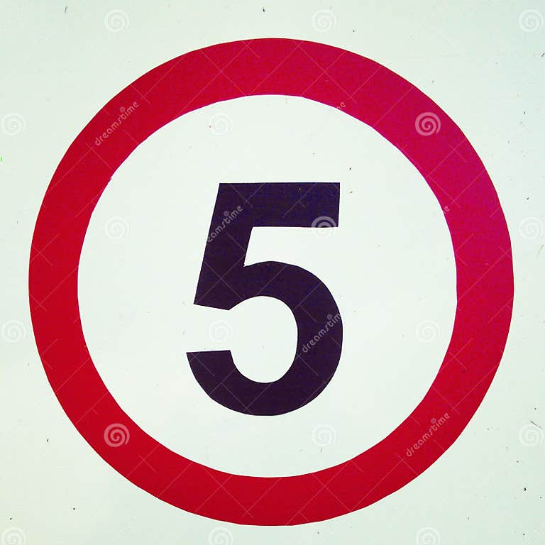 Number Five stock photo. Image of roadsign, number, five - 43562578