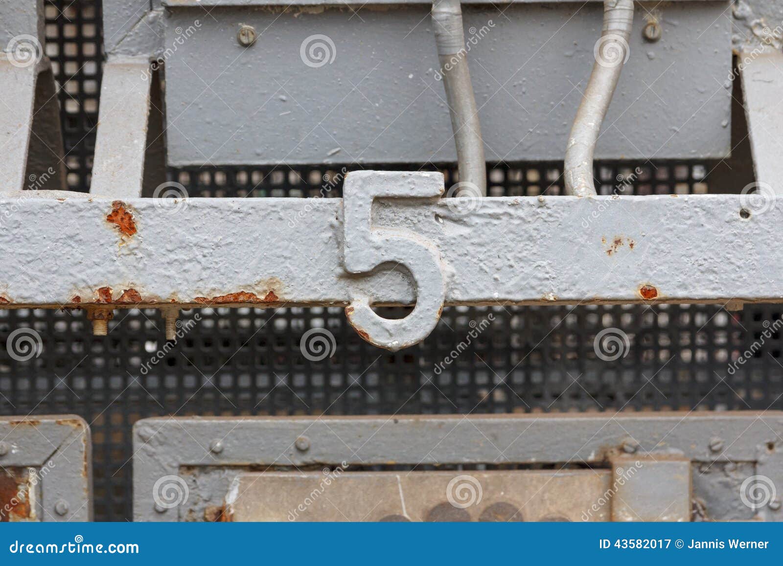 Number Five (5) stock image. Image of factory, weathered - 43582017