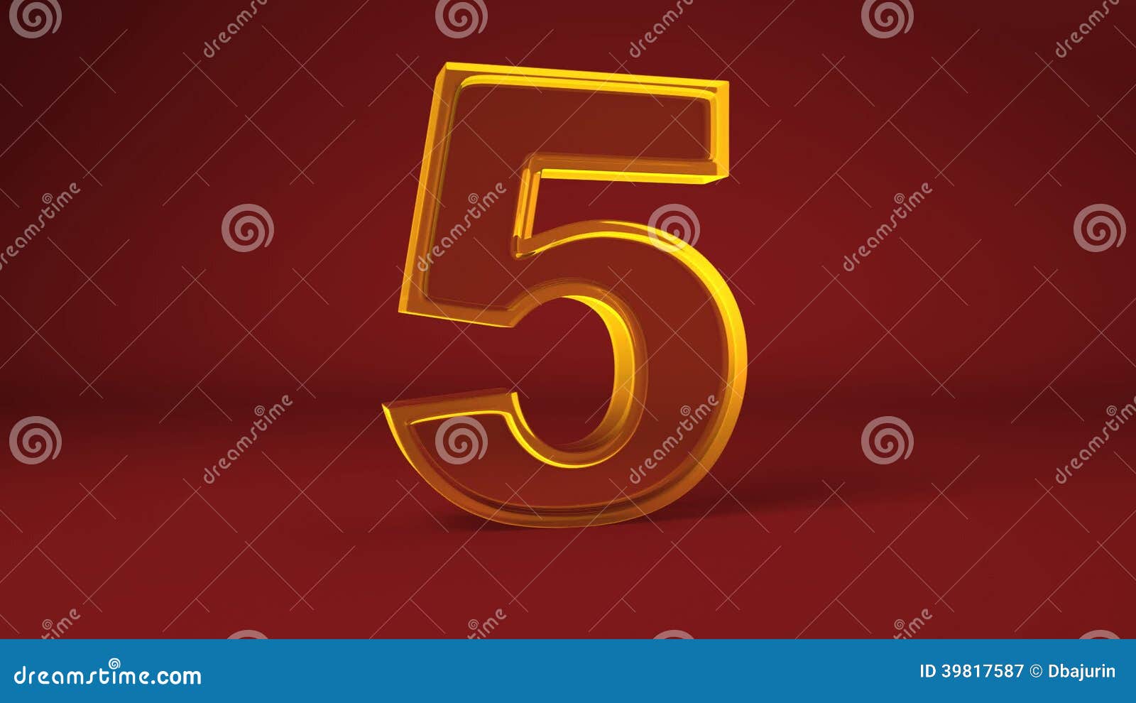 Number five stock video. Video of character, artistic - 39817587