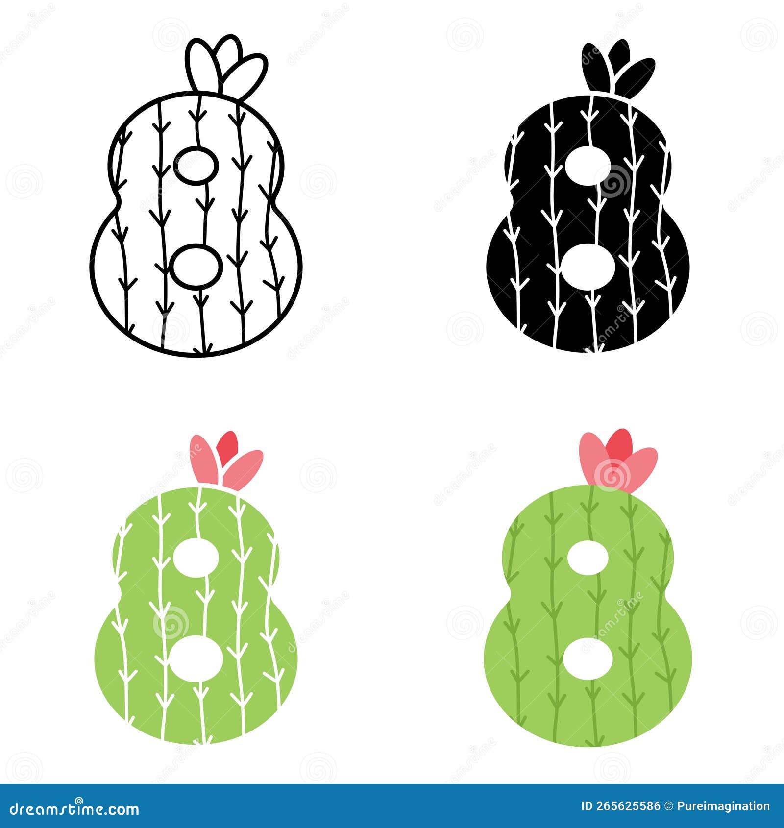 Number 8 in Flat Style Isolated Stock Vector - Illustration of learning ...