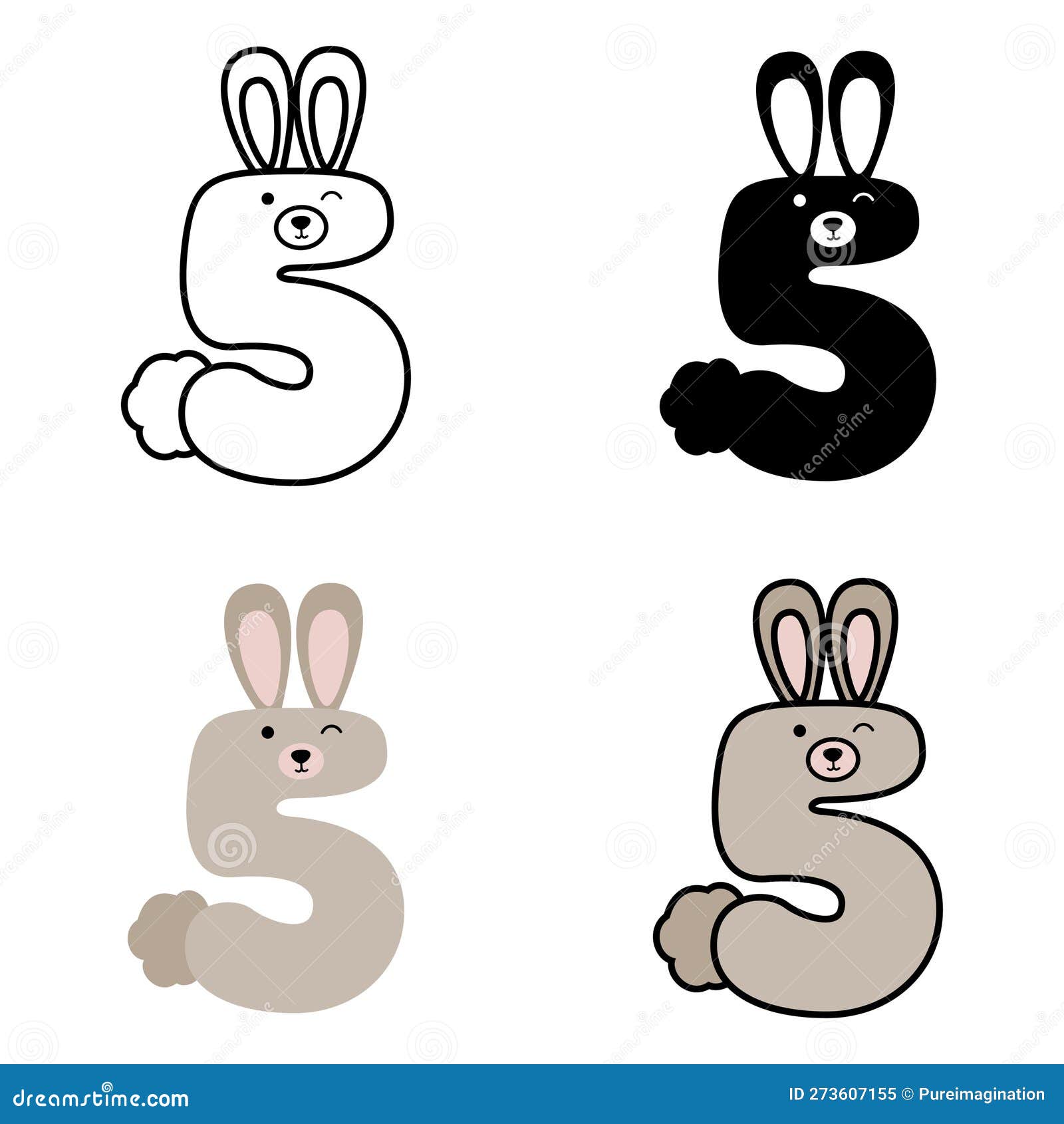 Number 5 in Flat Style Isolated Stock Vector - Illustration of color ...