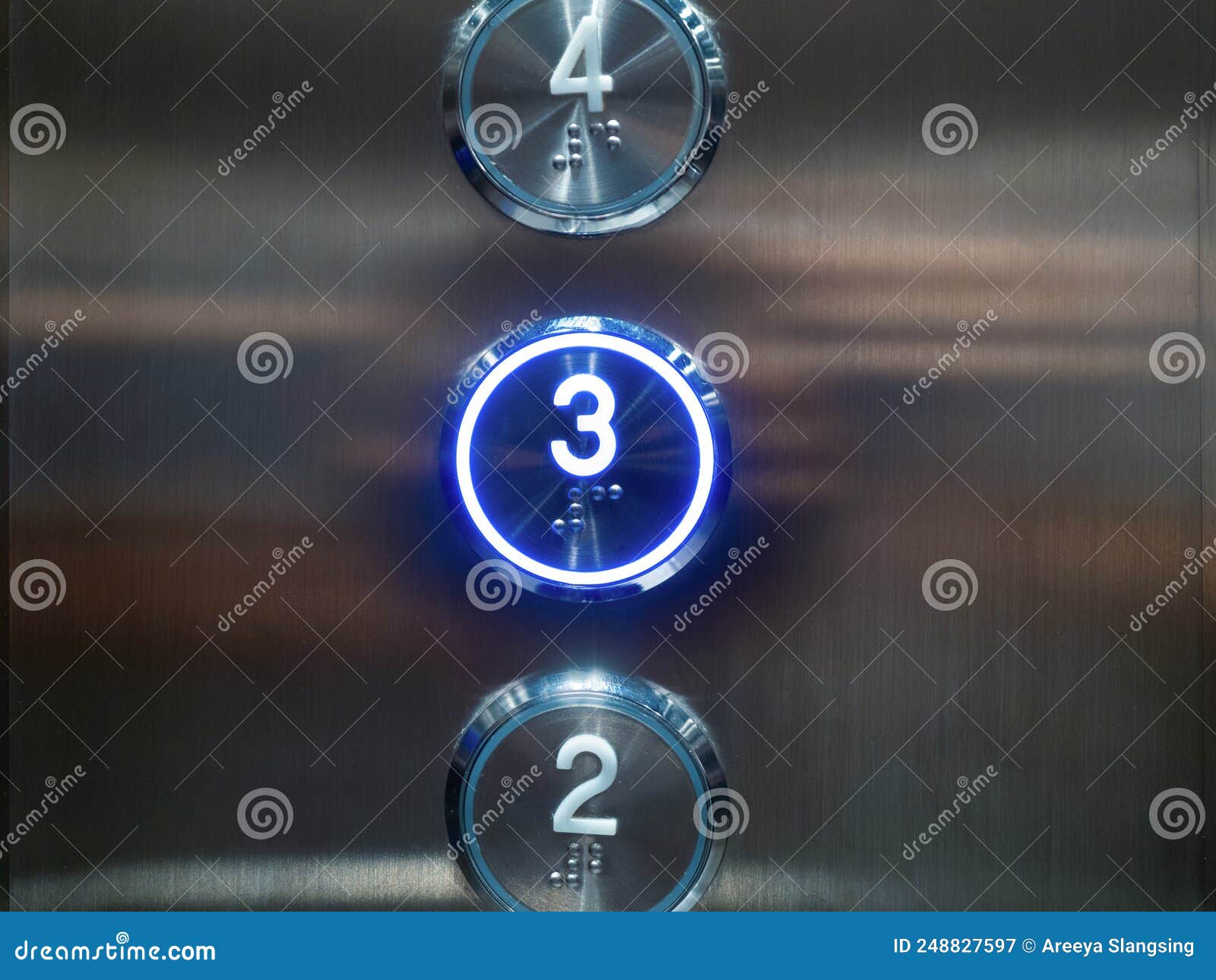 Number 3 on Floor Indicator LED Stock Image - Image of control, wall ...