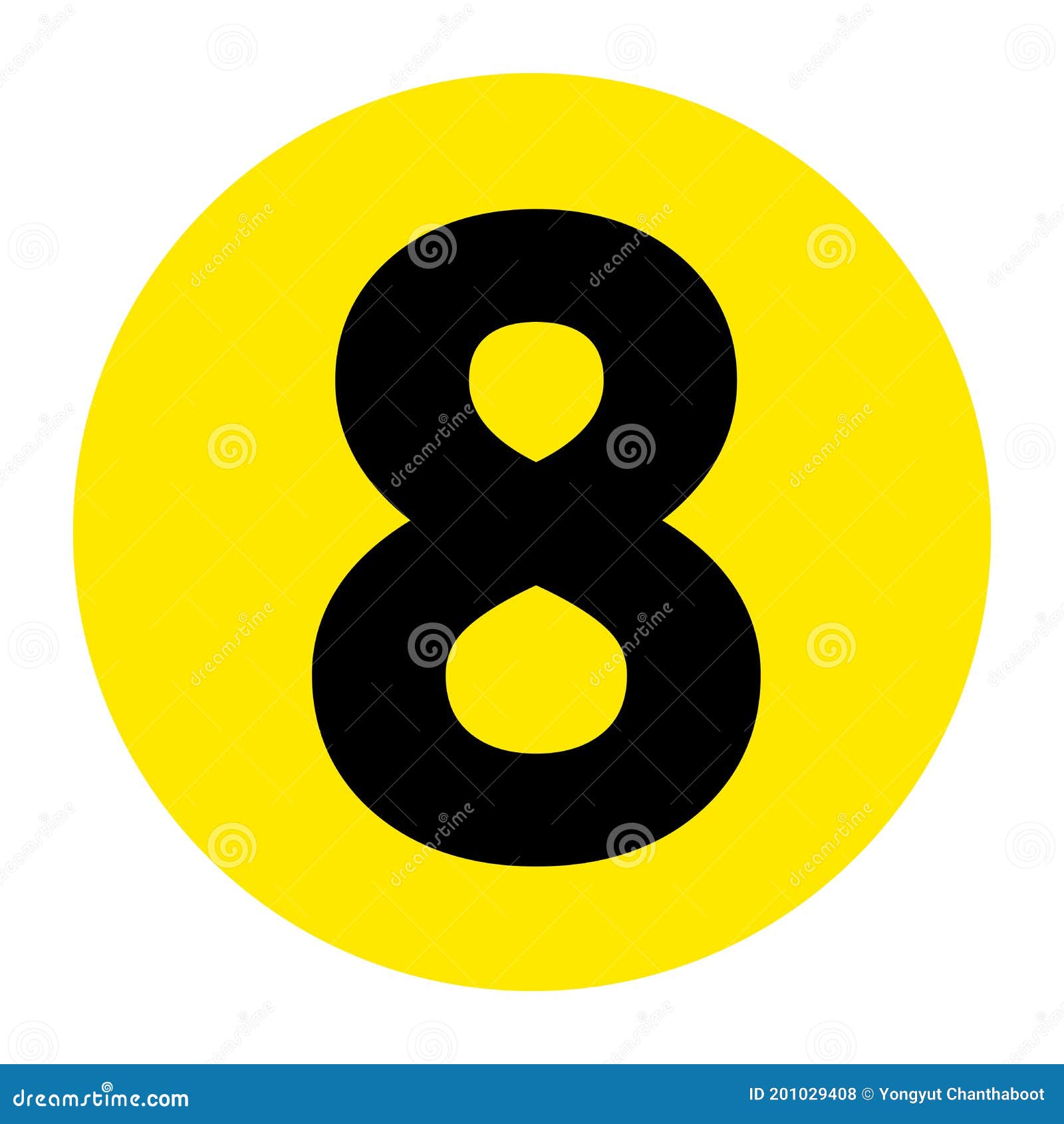 Number 8 Floor Marker Symbol, Vector Illustration, Isolate on White ...