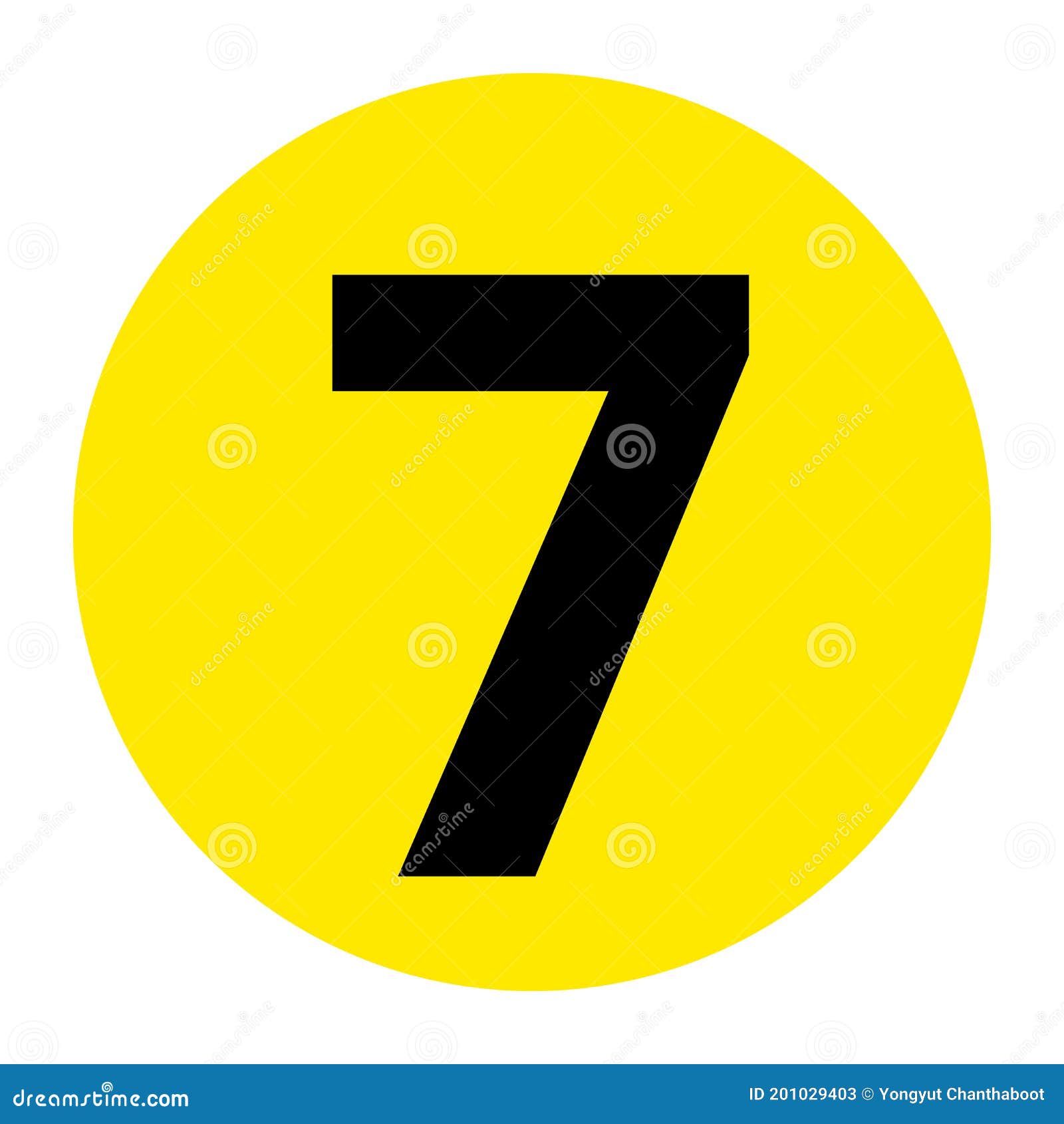 Number 7 Floor Marker Symbol, Vector Illustration, Isolate on White ...