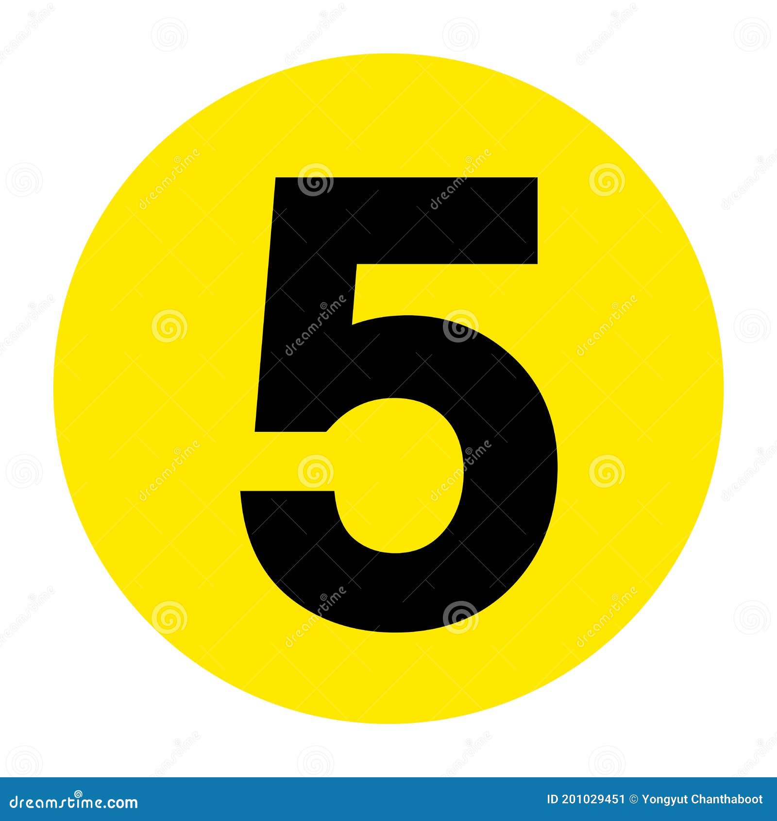 Number 5 Floor Marker Symbol, Vector Illustration, Isolate on White ...