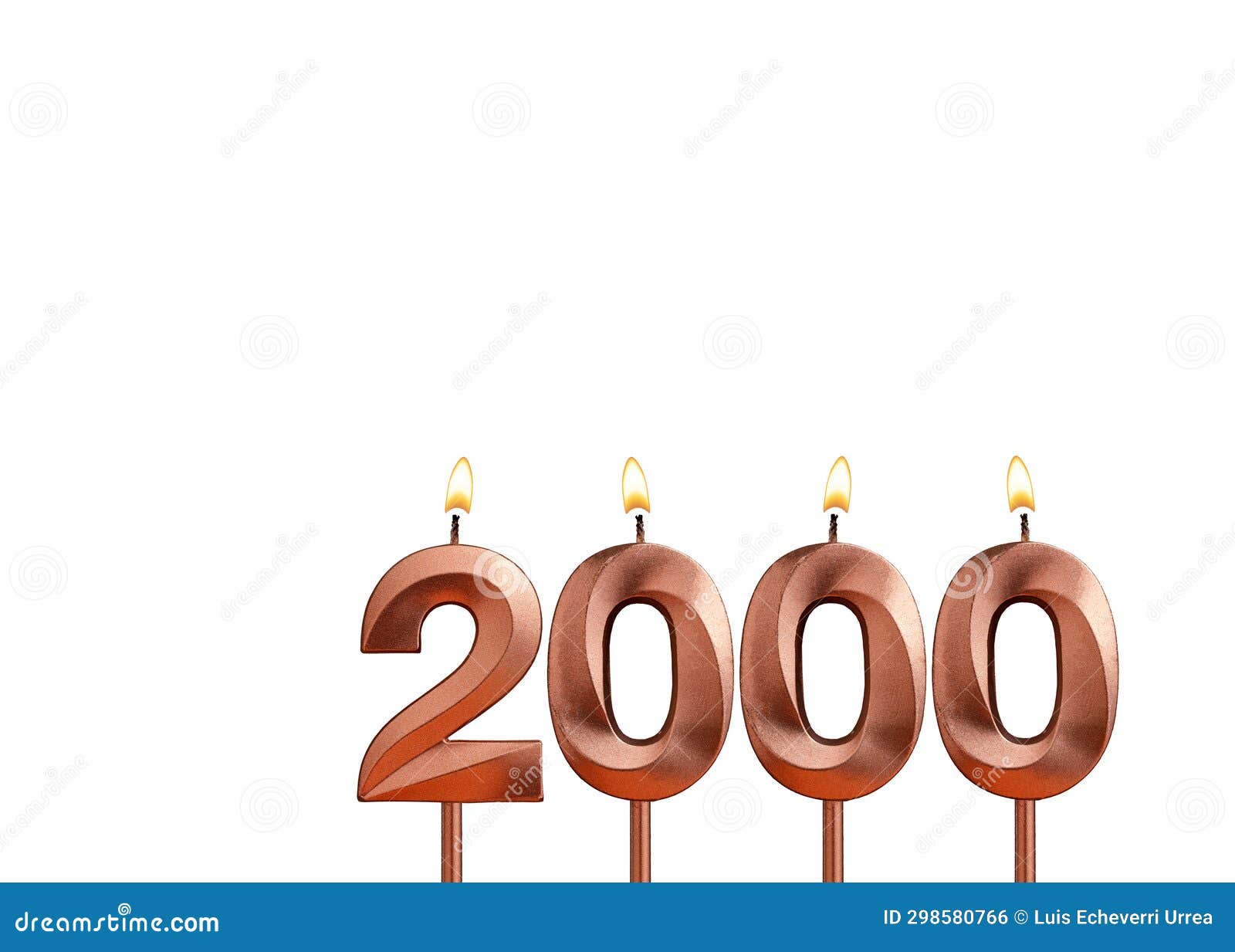Number of Followers or Likes - Candle Number 2000 Stock Illustration ...
