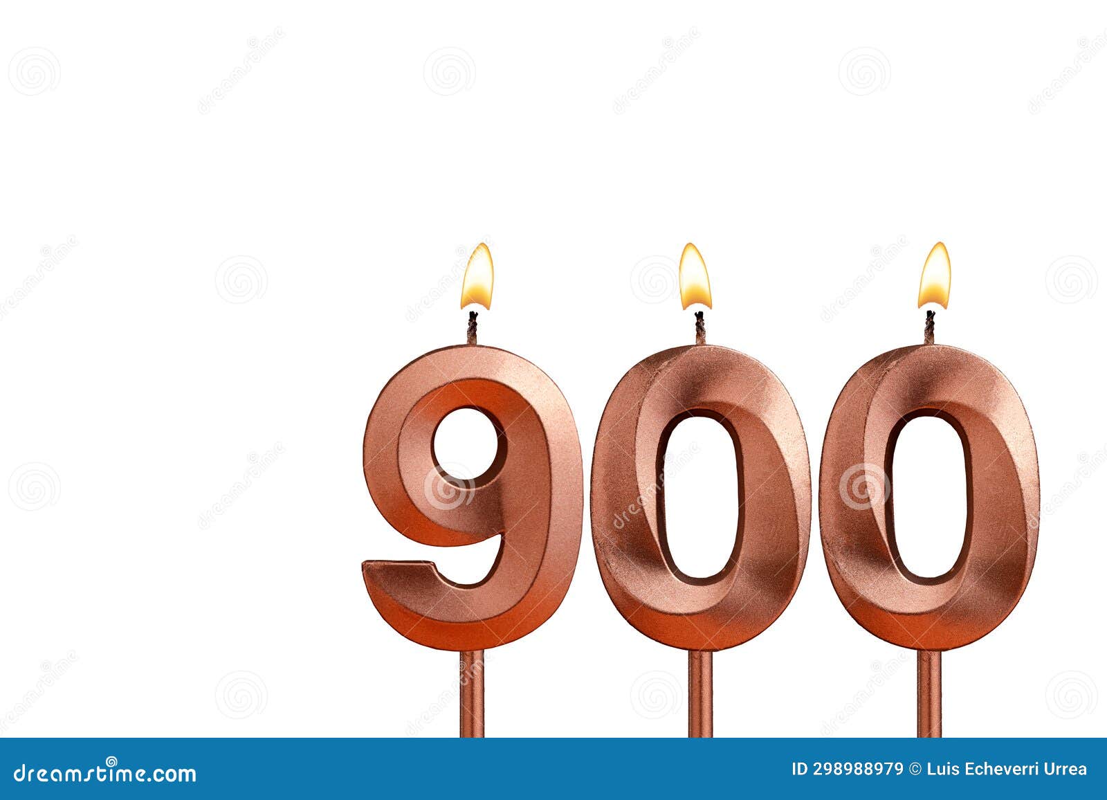 Number of Followers or Likes - Candle Number 900 Stock Illustration ...