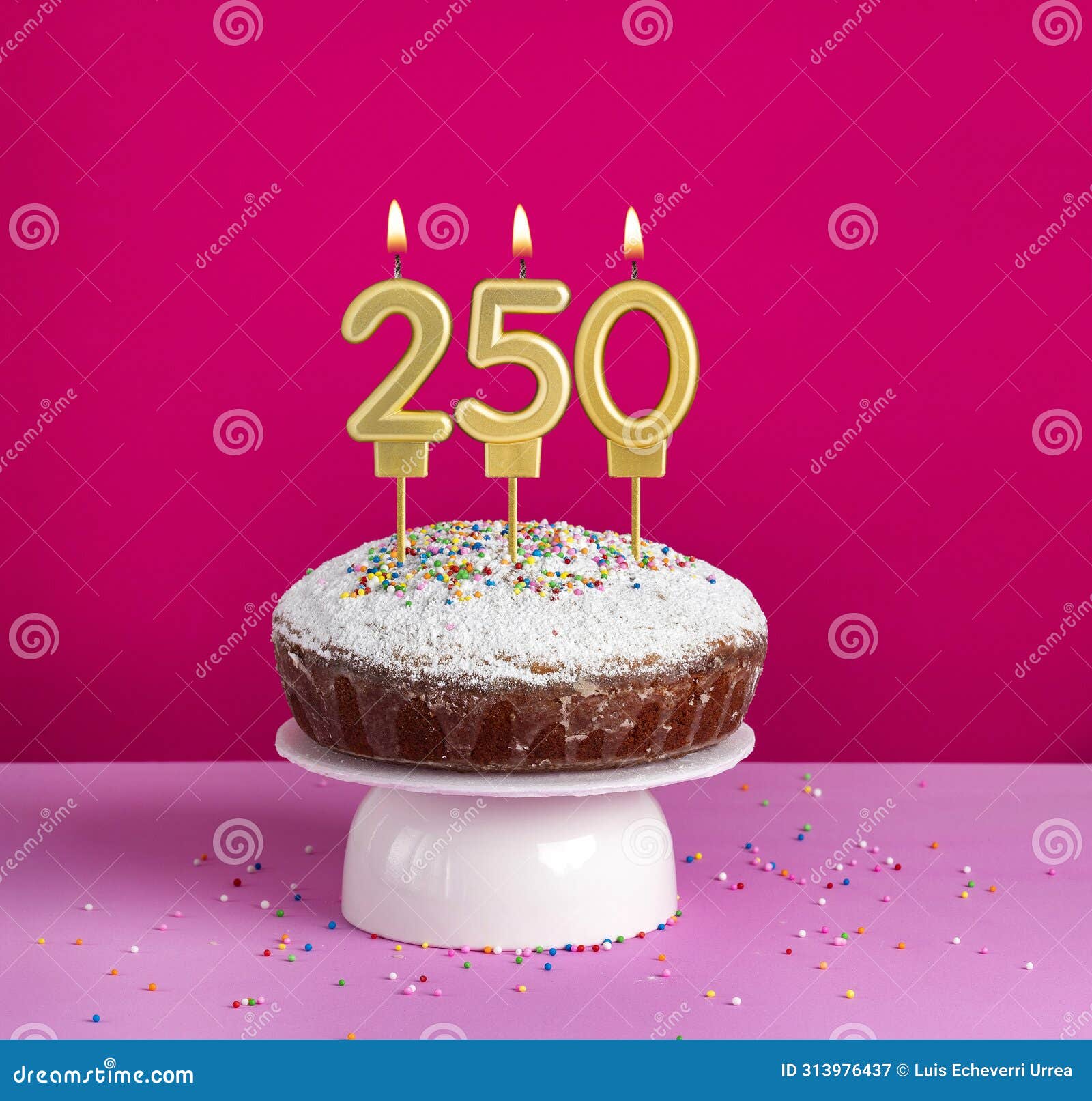 Number of Followers or Likes - Candle Number 250 Stock Illustration ...