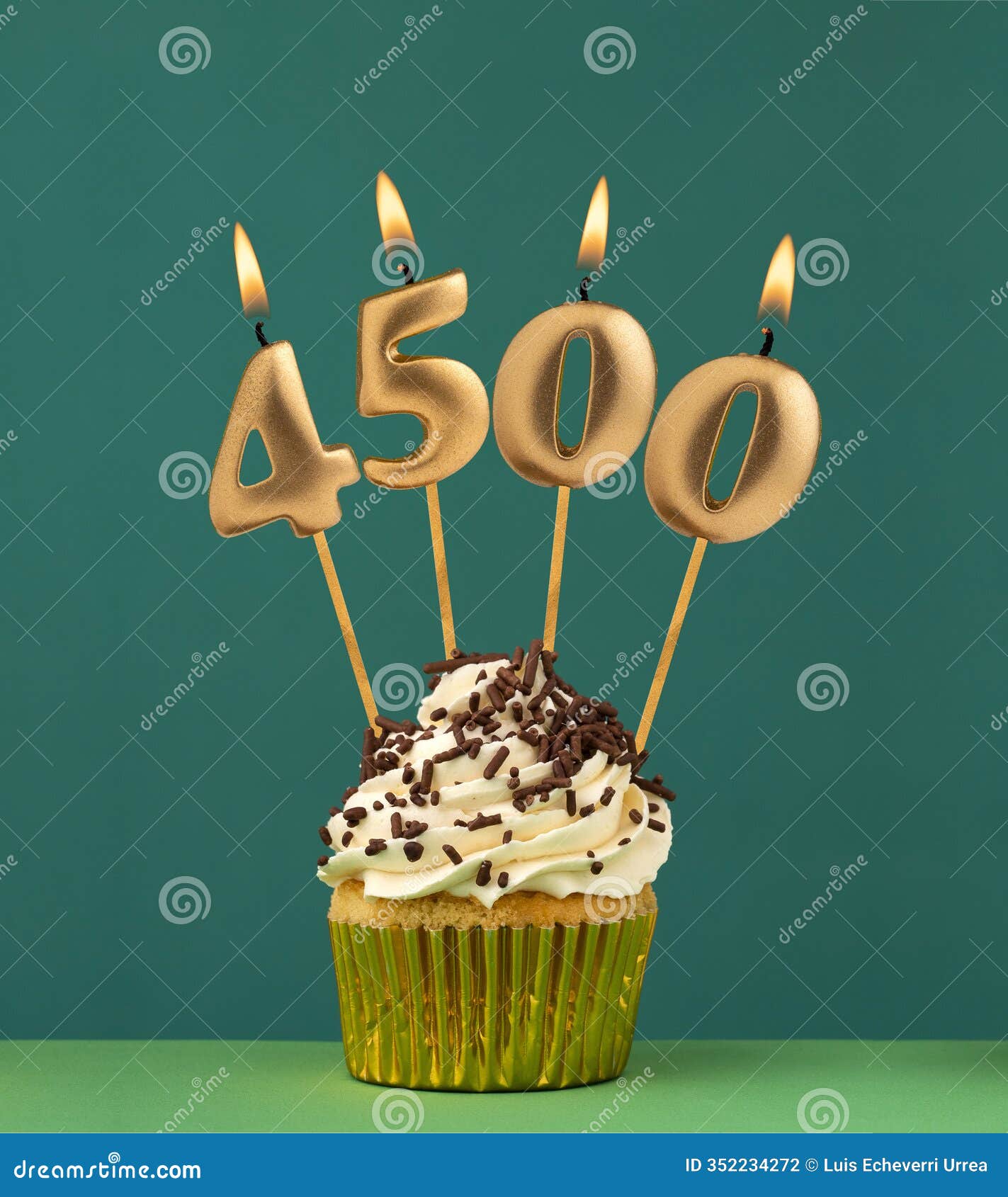 Number of Followers or Likes - Candle Number 4500 Stock Illustration ...