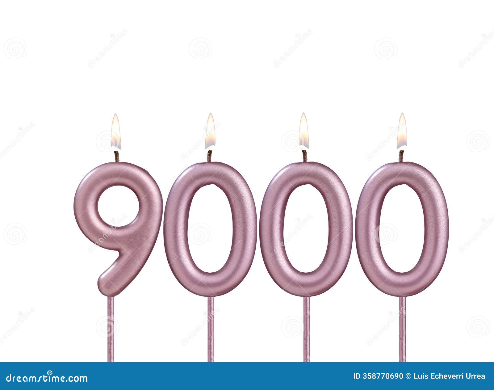 Number of Followers or Views - Candles Form the Number 9000 Stock ...
