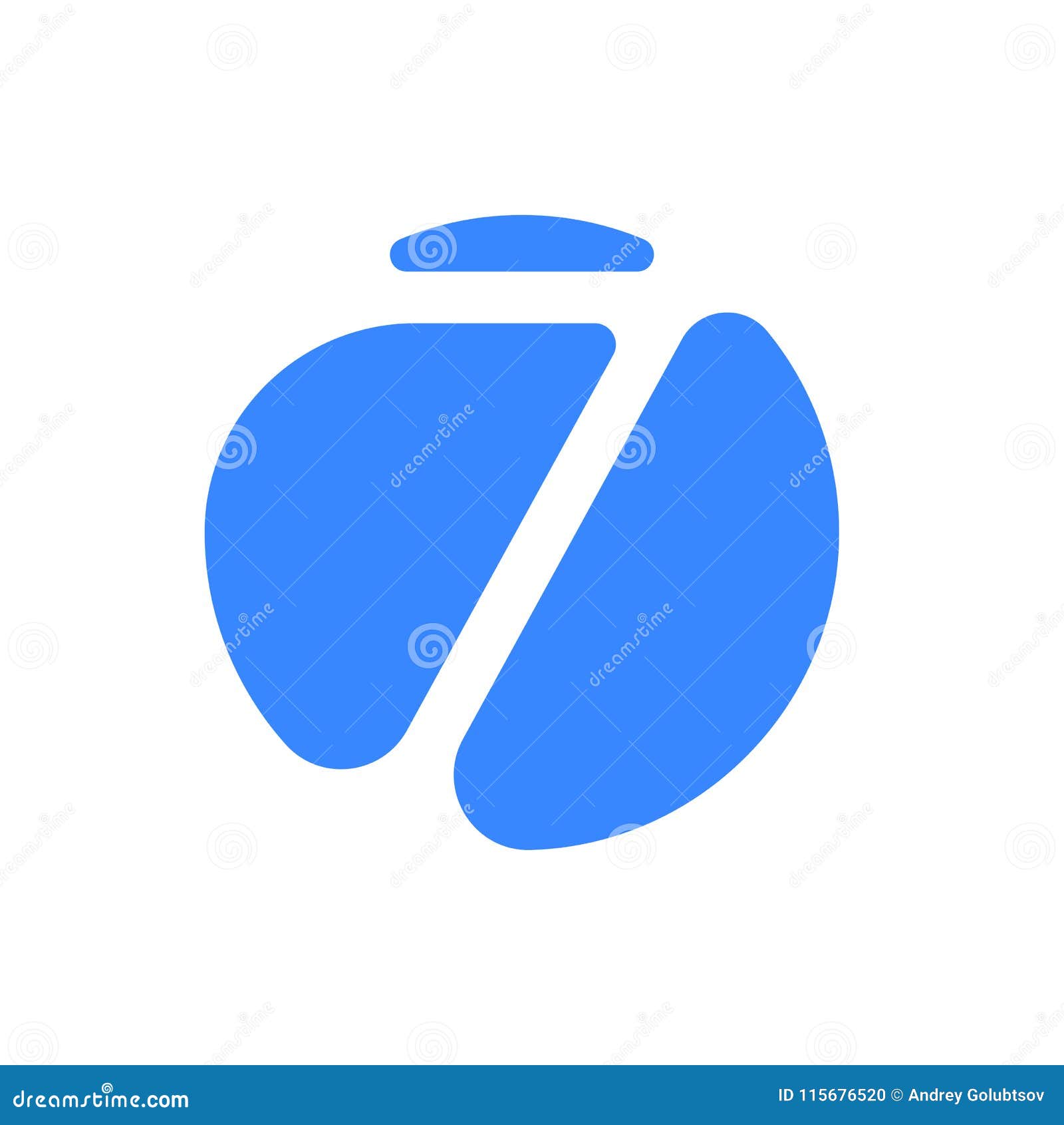 Number Font Logo Modern Abstract Blue Icon of Number 7 Seven for Font ...