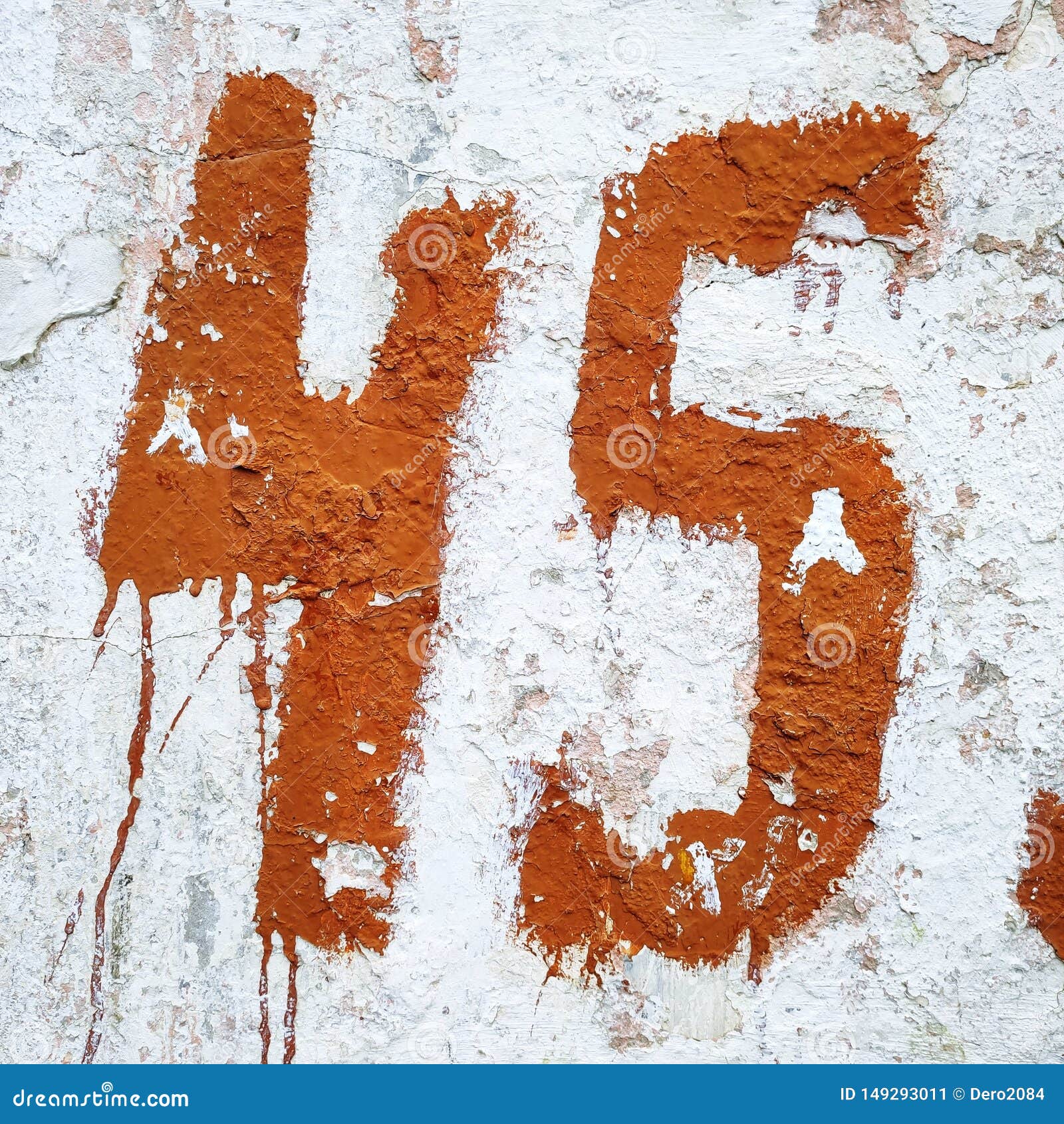 Number Forty-five, Text on the Wall, 45 Figure Stock Image - Image of ...