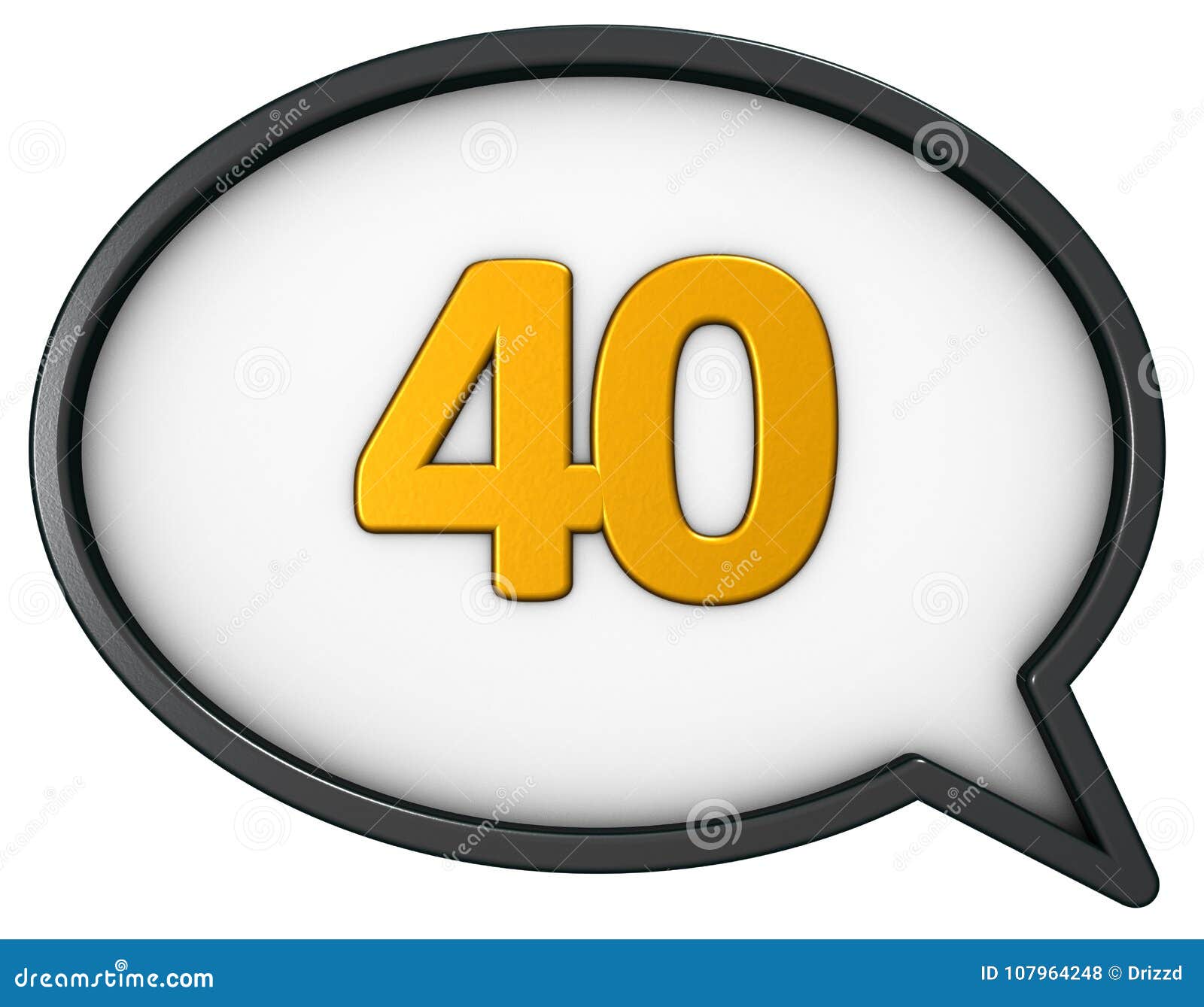 Number forty stock illustration. Illustration of character - 107964248