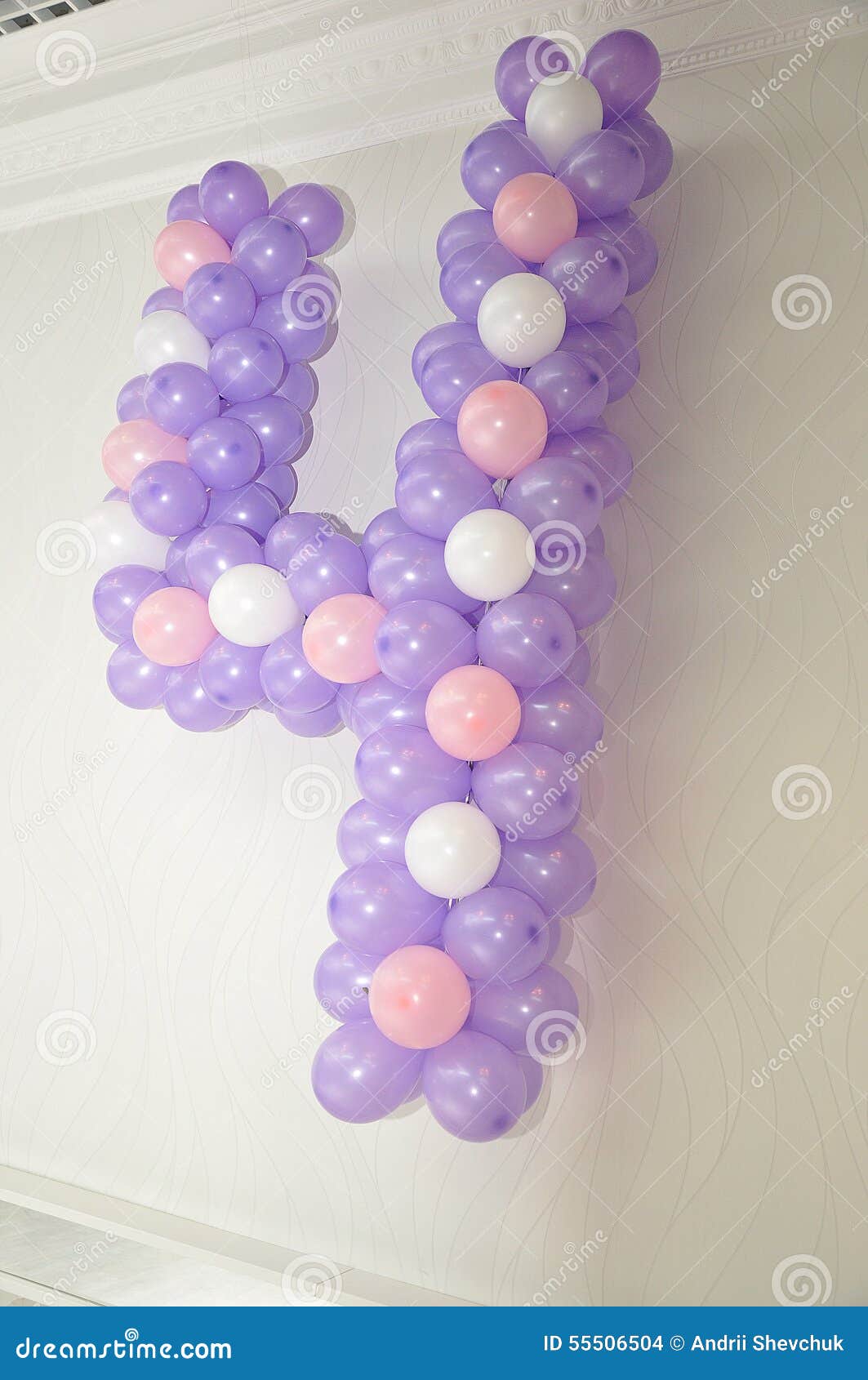 Four Balloons Isolated On Black Background, Vertical Royalty-Free Stock ...