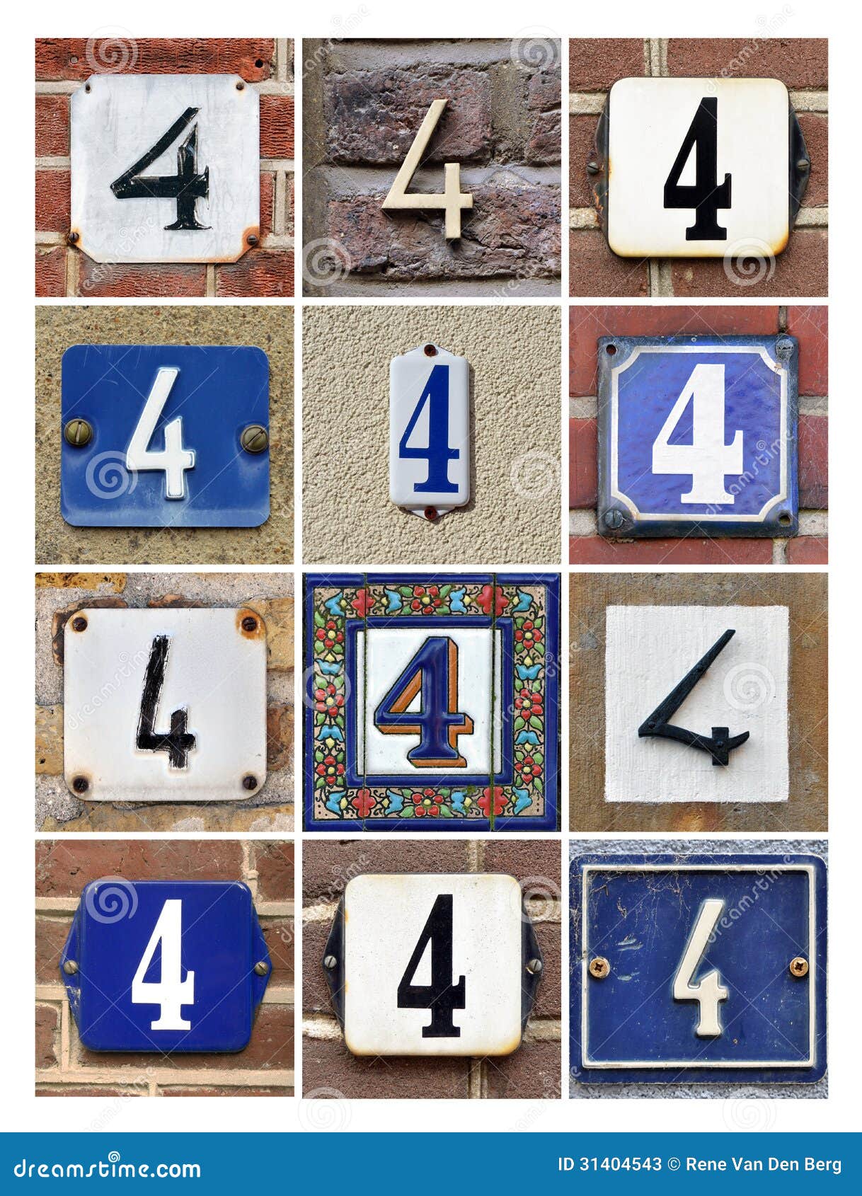 Number Four stock image. Image of collage, design, address - 31404543