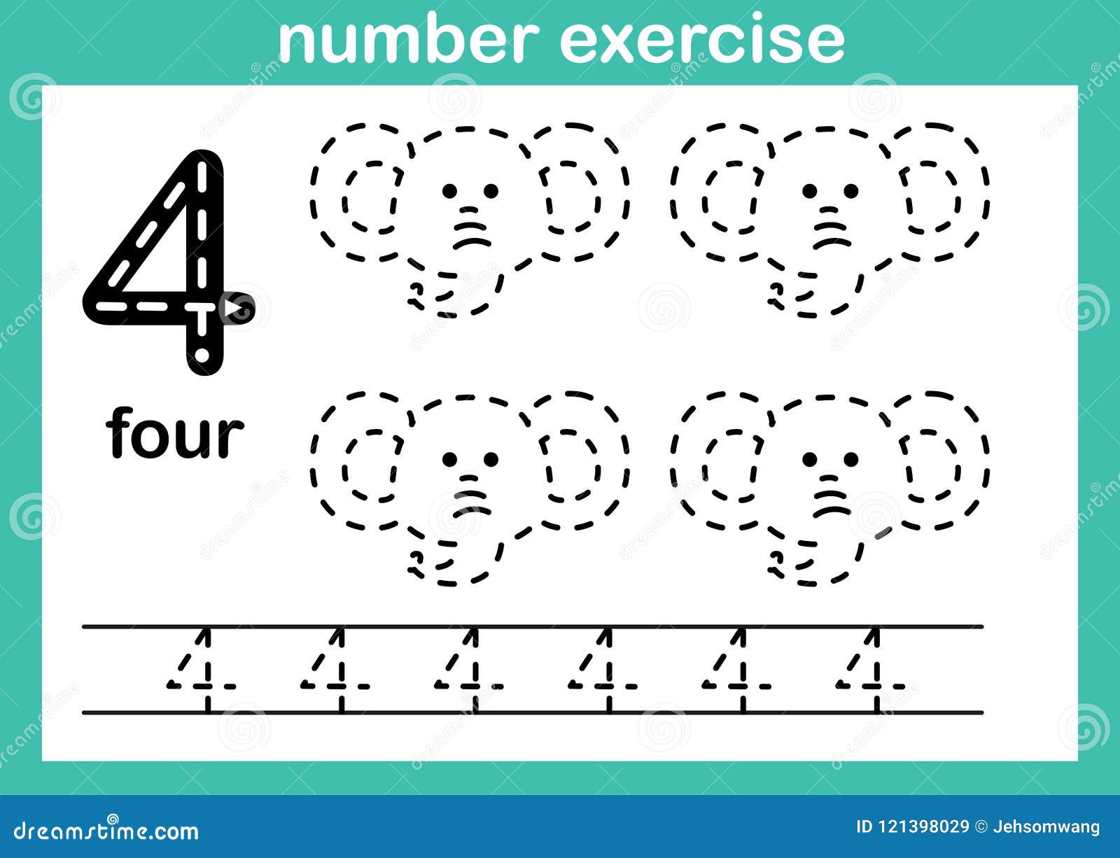 Red Number Four Cartoon Mascot Character Waving For Greeting Vector ...