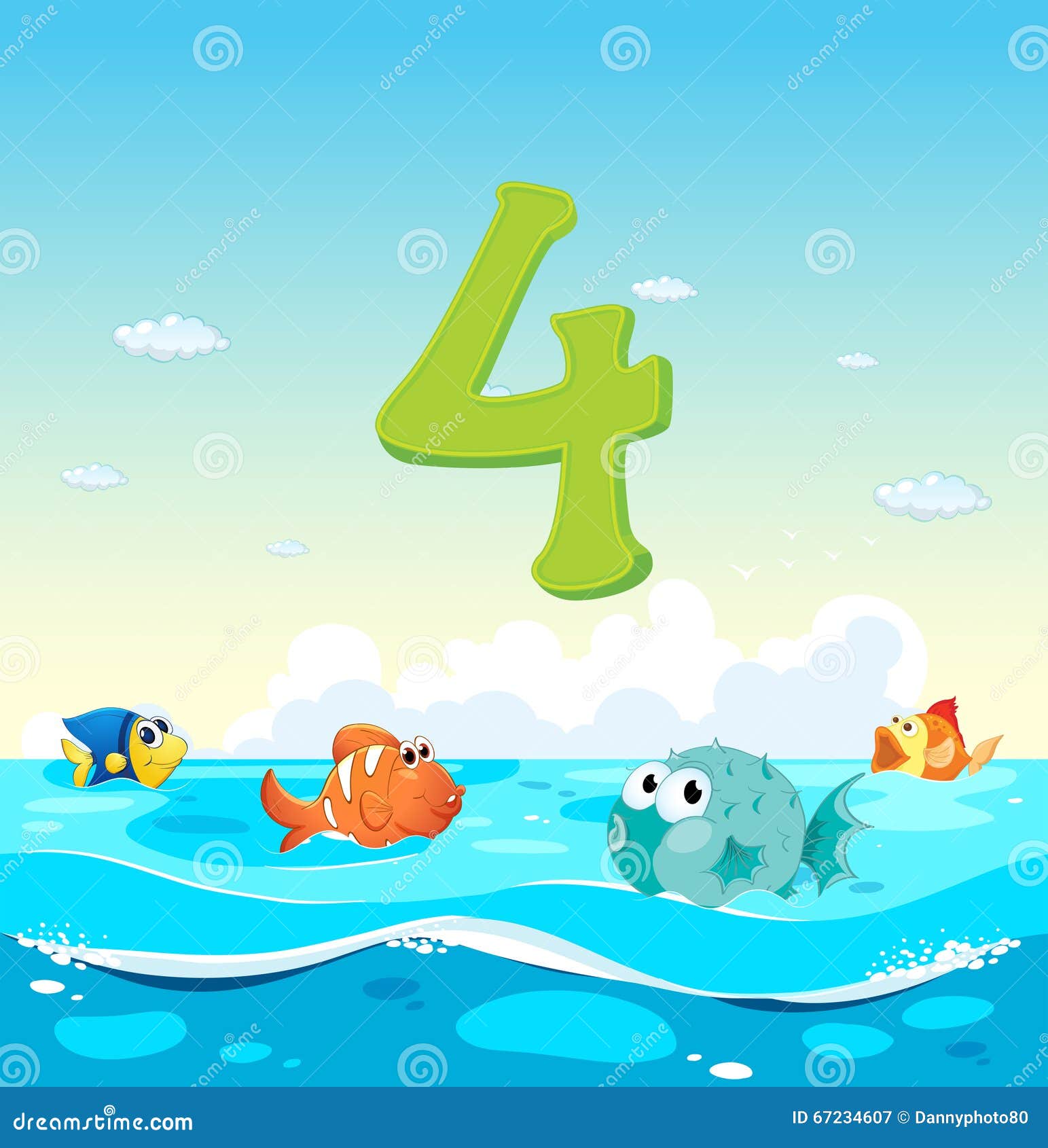 Four Fish Swimming Stock Illustrations – 158 Four Fish Swimming Stock ...