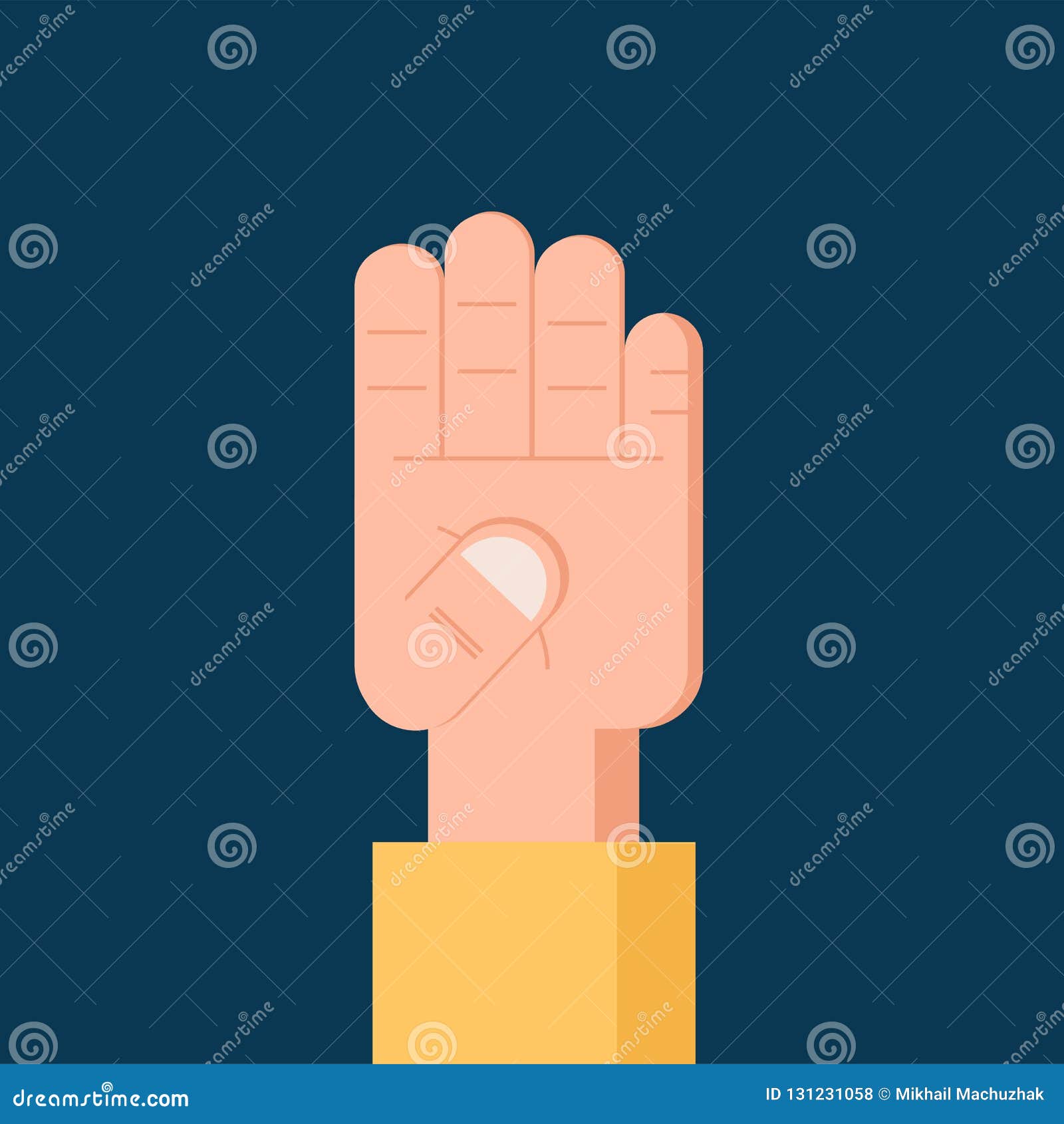 Number 4 Four Flat Icon. Isolated Vector Symbol Stock Vector ...