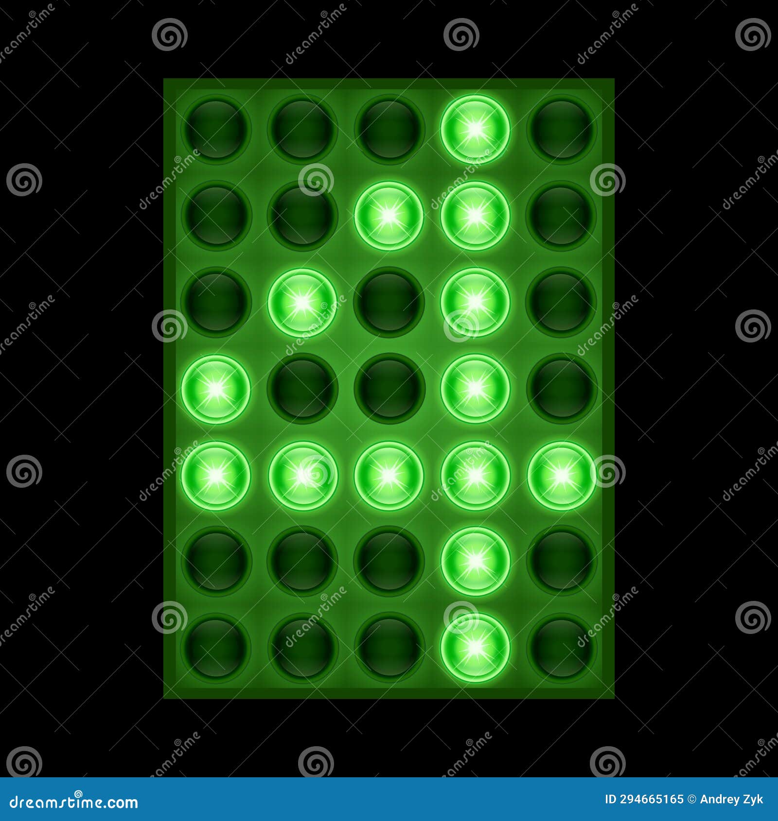 Number four 4 on green stock vector. Illustration of number - 294665165