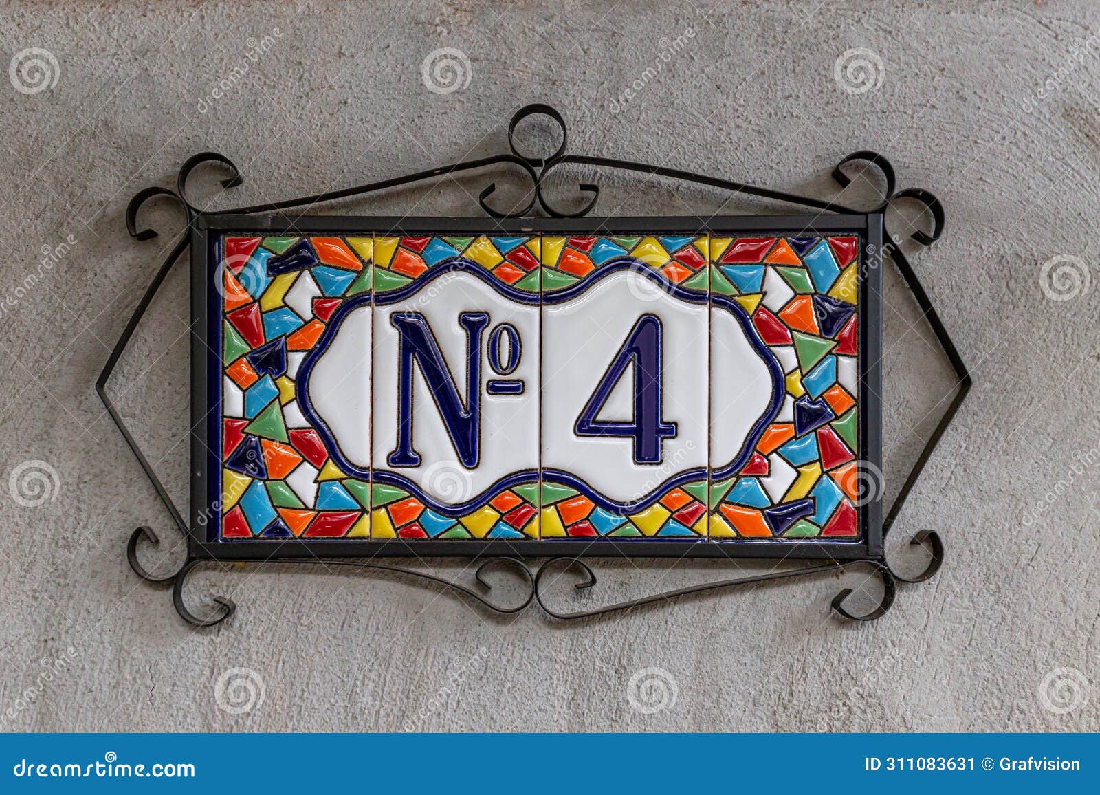 Number 4, Four, House Number Stock Image - Image of sign, composition ...