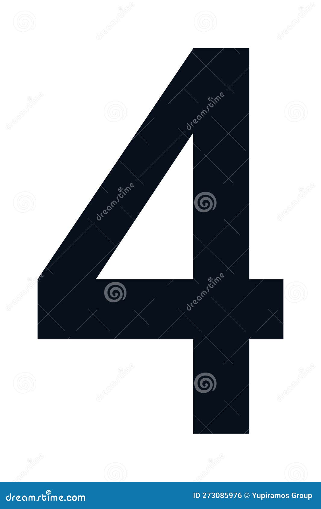 Number four icon stock vector. Illustration of digit - 273085976