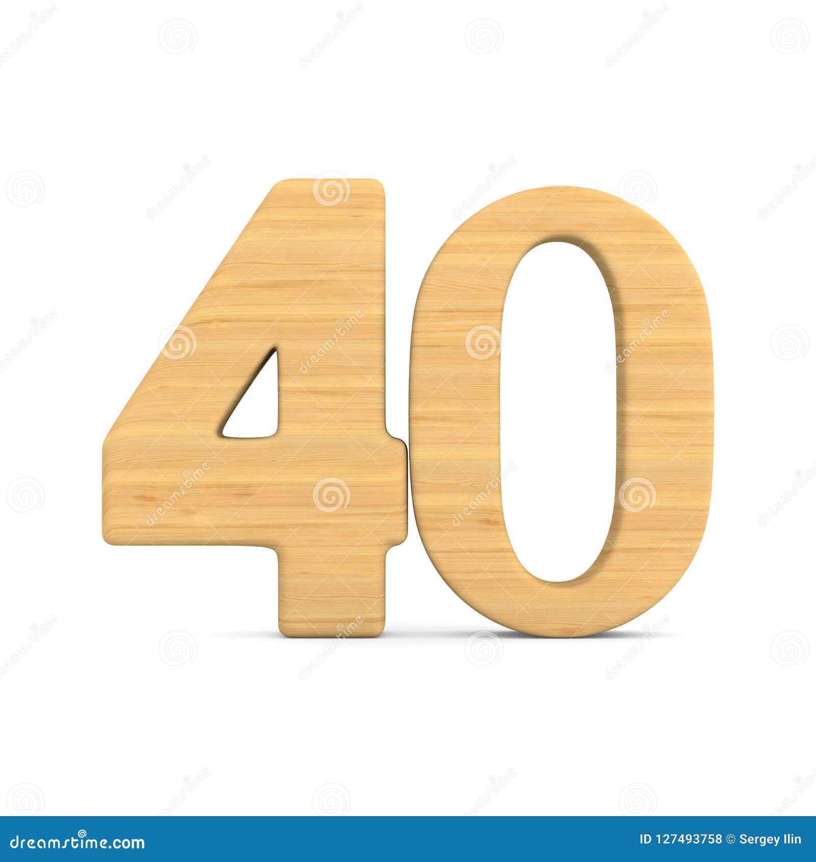 Number Fourty Seven On White Background. Isolated 3D Illustration ...
