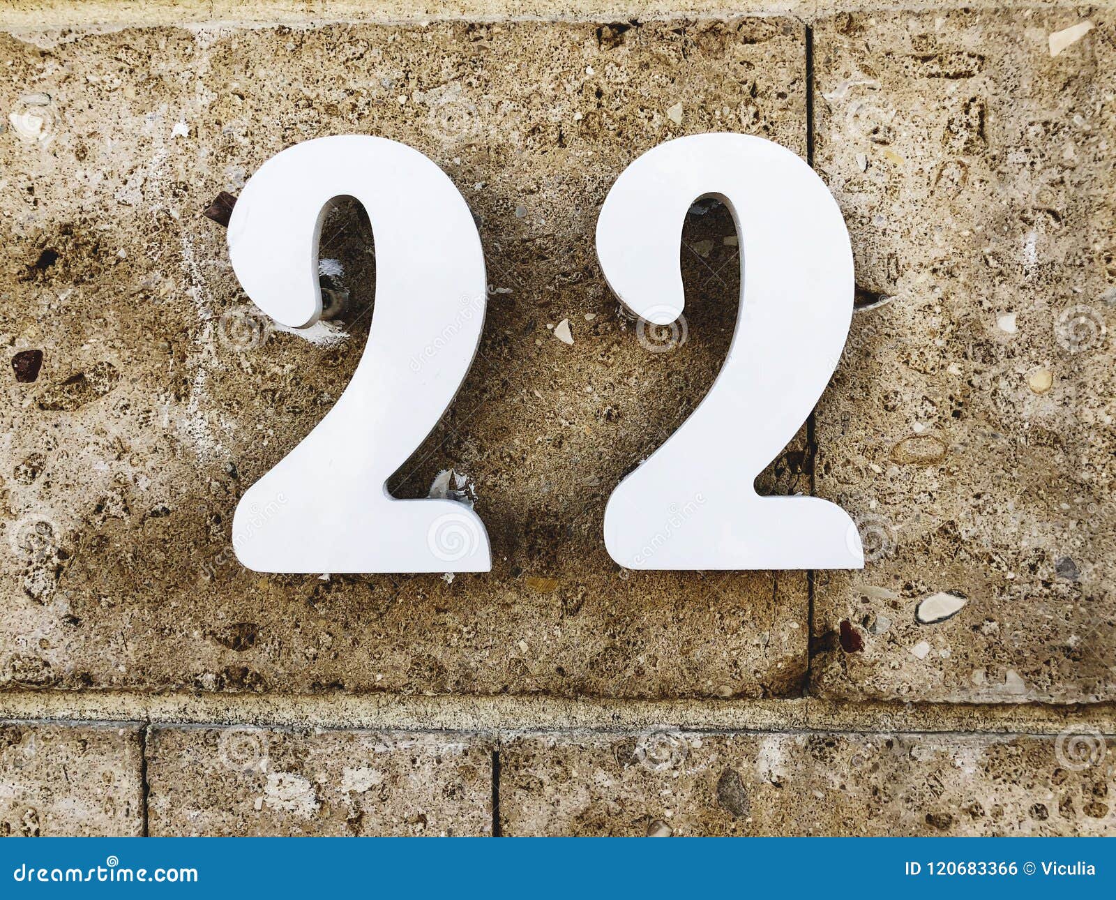 Number 22 on the Front of the House, Close Up Stock Photo - Image of ...