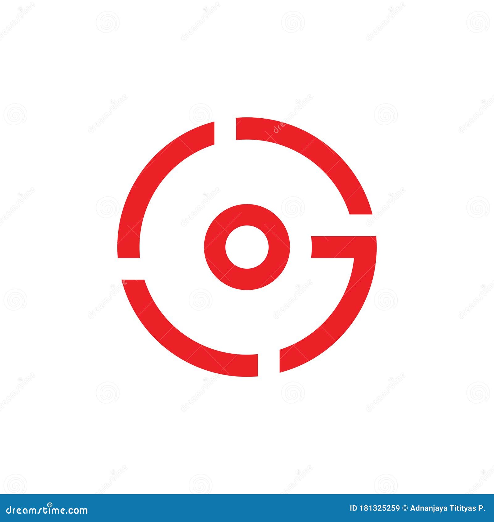 Number G Simple Geometric Circle Line Logo Vector Stock Vector ...