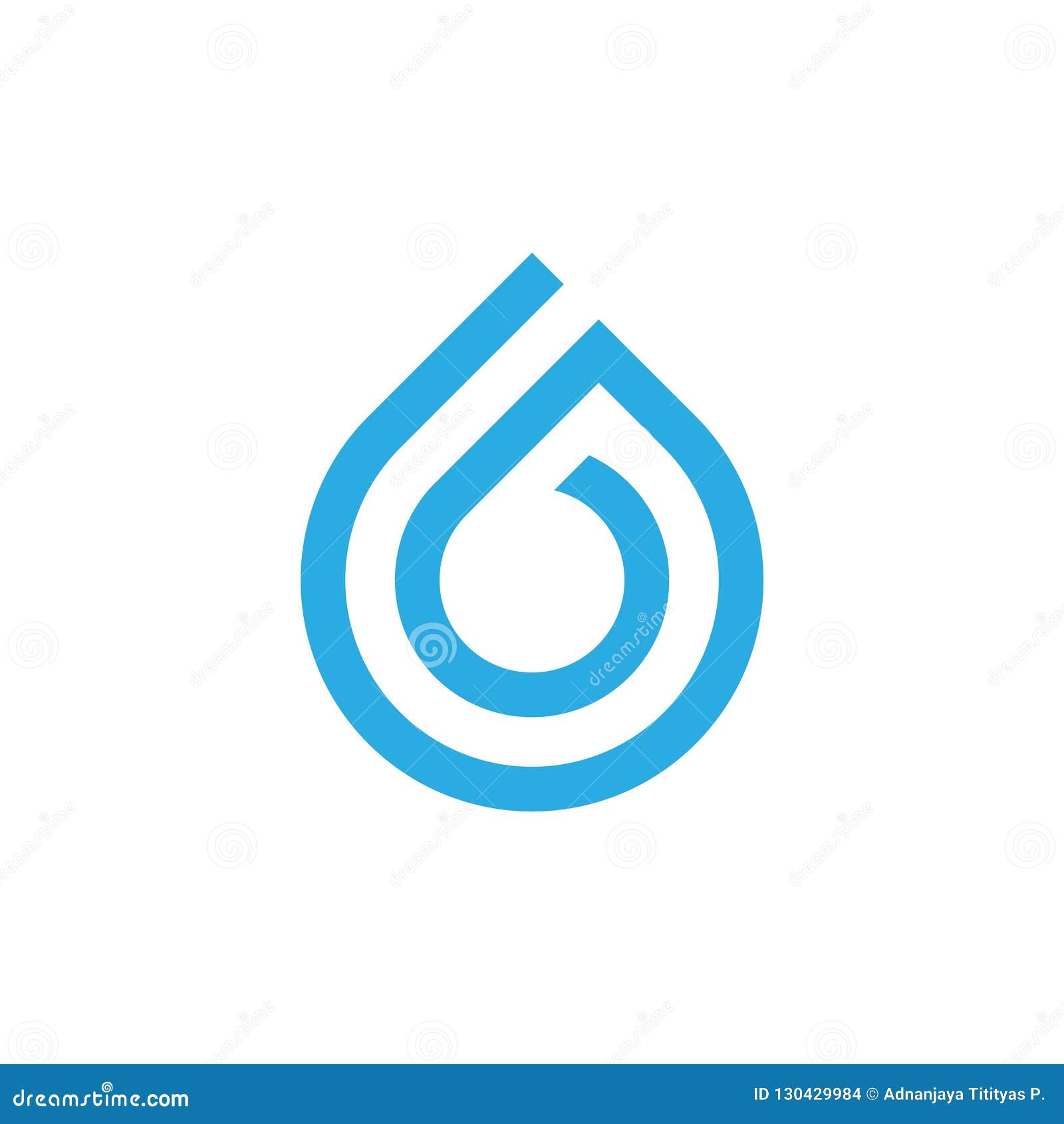 Number 6 Geometric Drop Water Symbol Vector Stock Vector - Illustration ...