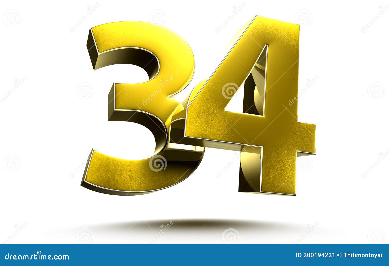 Number 34. stock illustration. Illustration of charges - 200194221