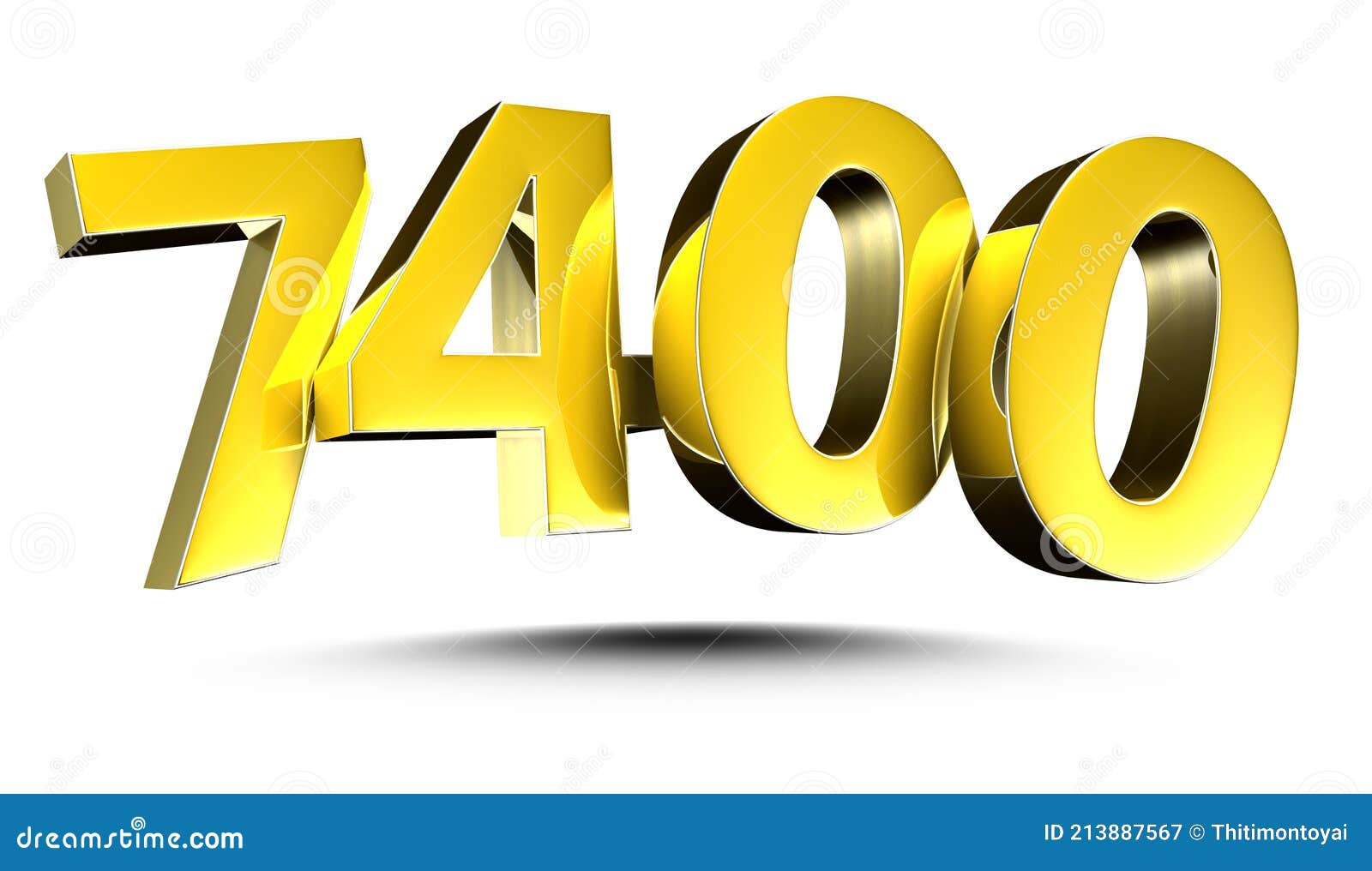 Number 7400. stock illustration. Illustration of background - 213887567